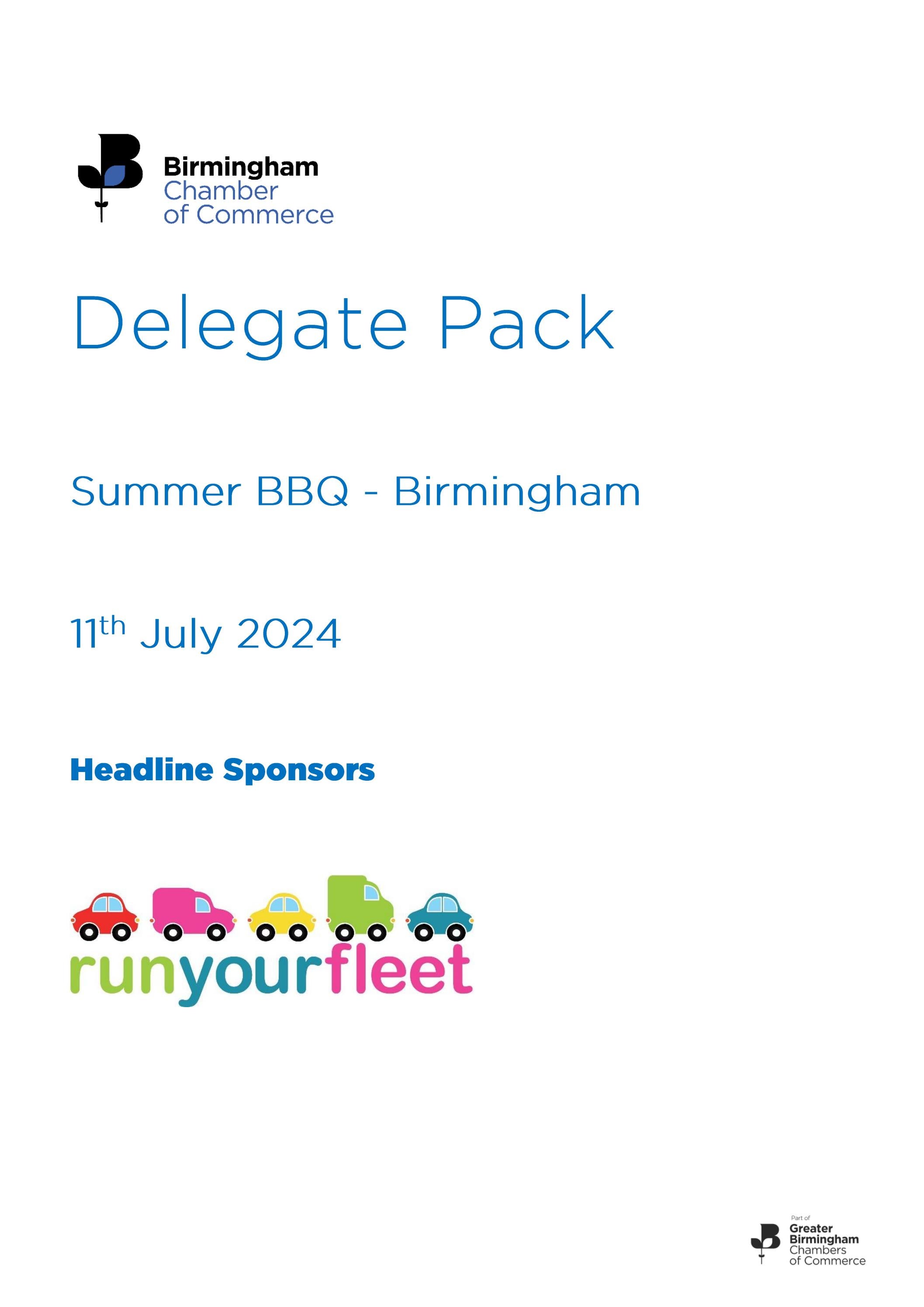 Delegate Pack Summer BBQ 2024 by greaterbirminghamchamberofcommerce - Issuu