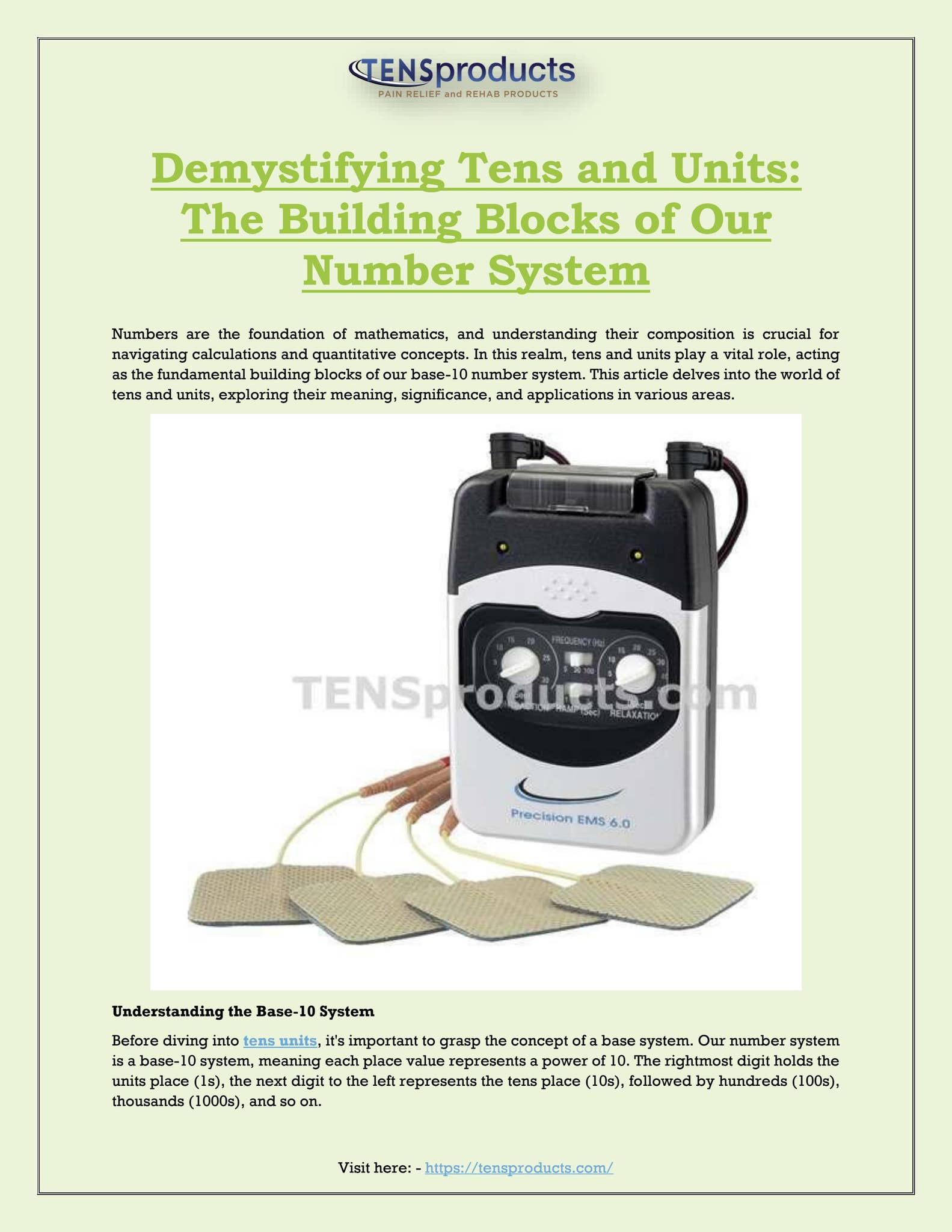 Demystifying Tens and Units: The Building Blocks of Our Number System ...