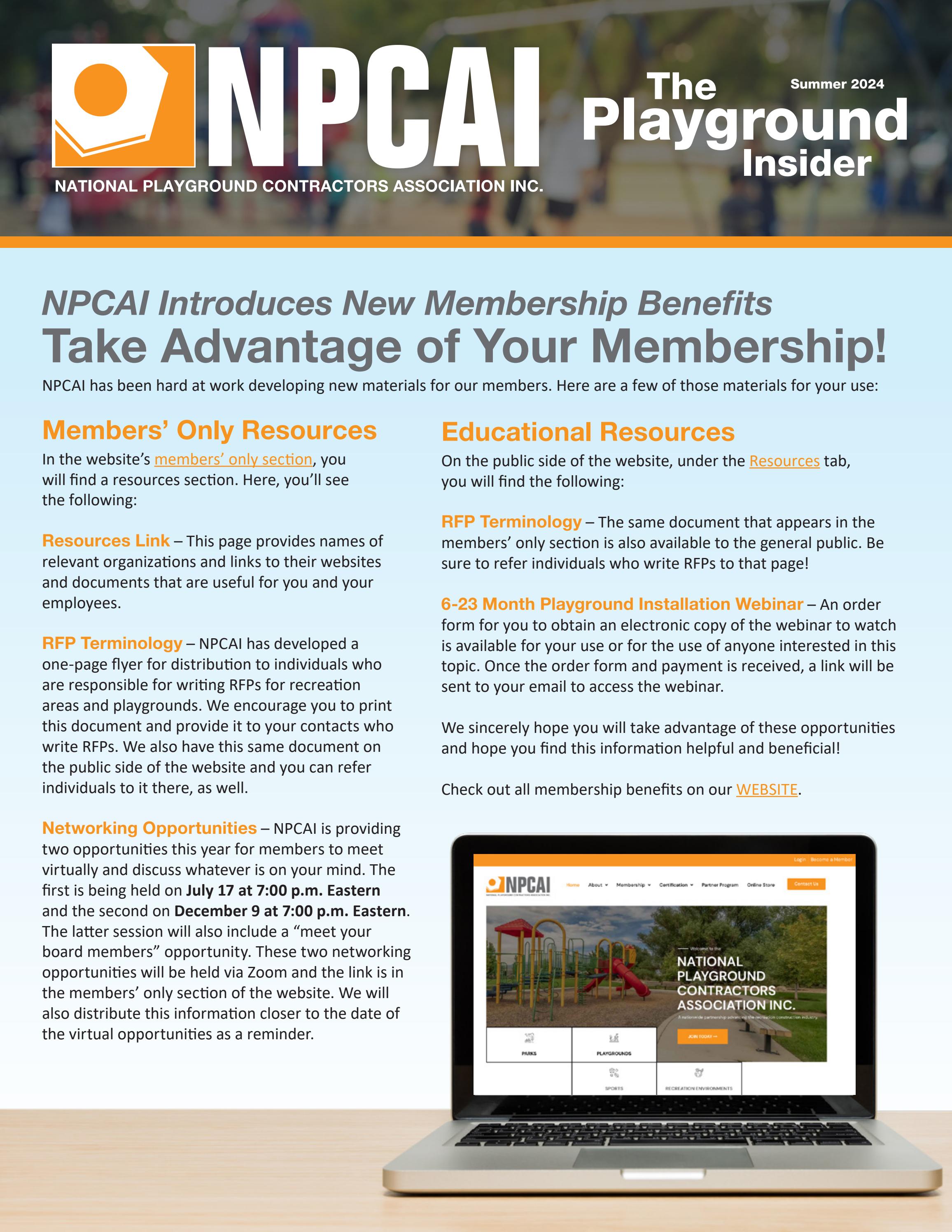 The Playground Insider – Summer 2024 by NPCAI - Issuu