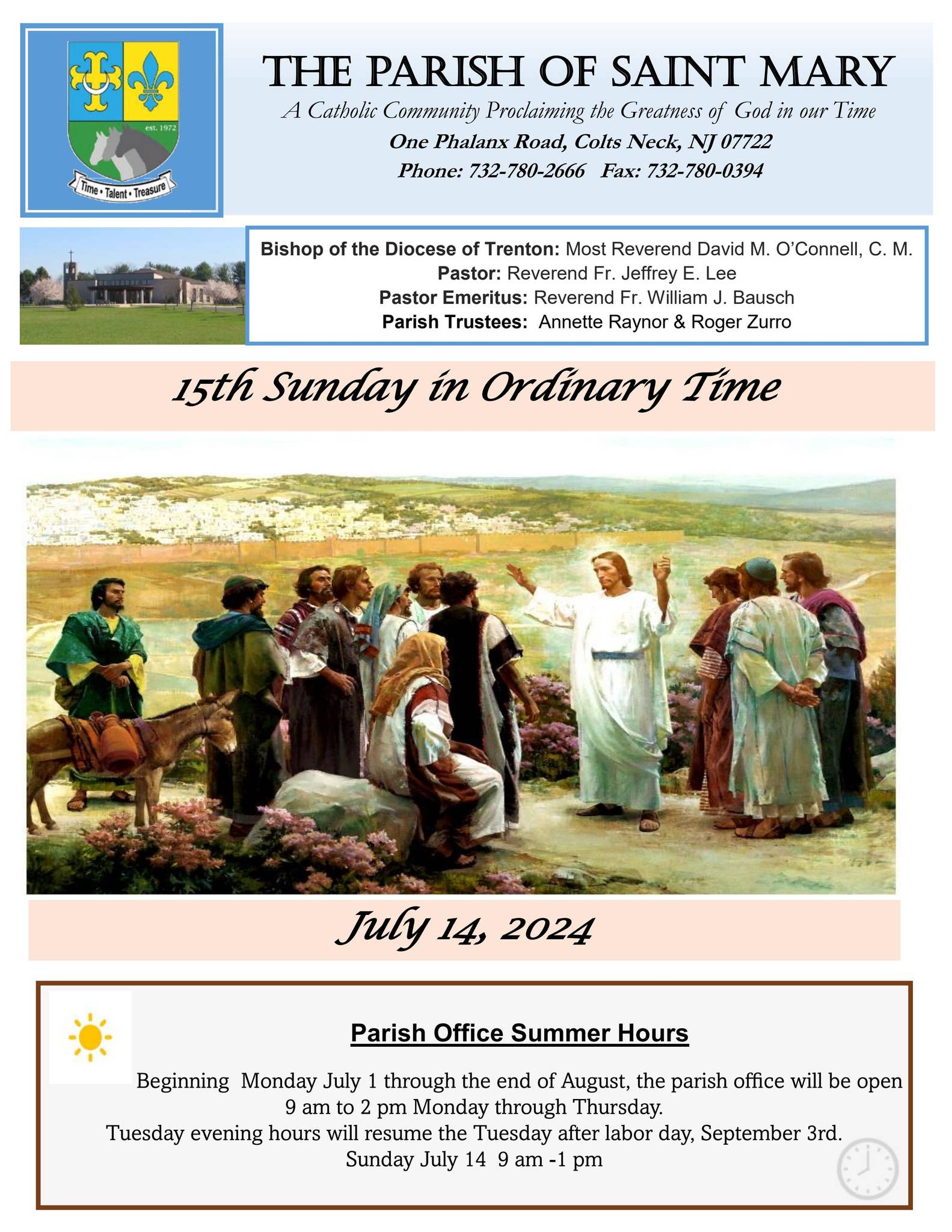 15 Sunday In Ordinary Time by The Parish of Saint Mary - Issuu
