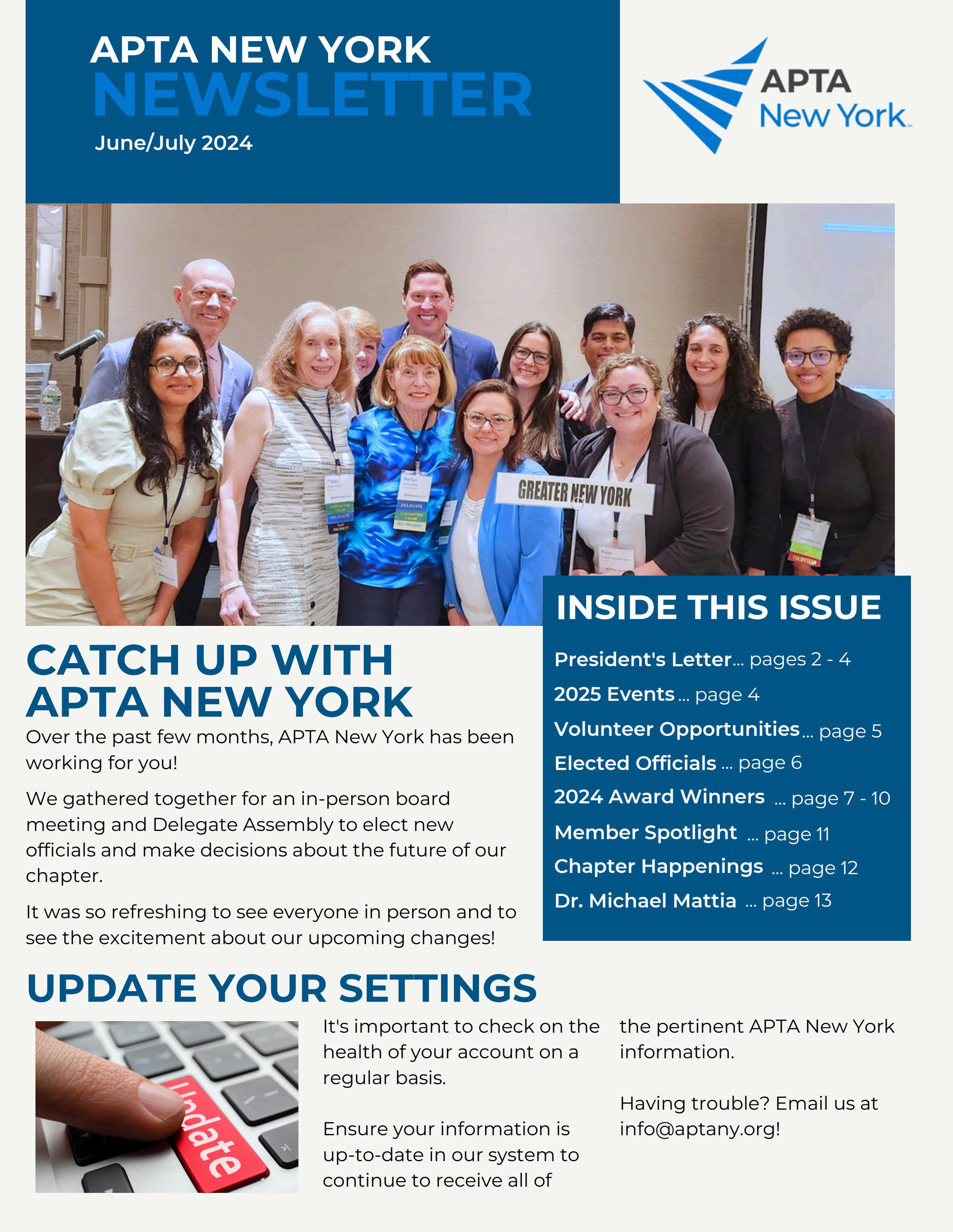 June/July Newsletter 2024 by APTA New York - Issuu