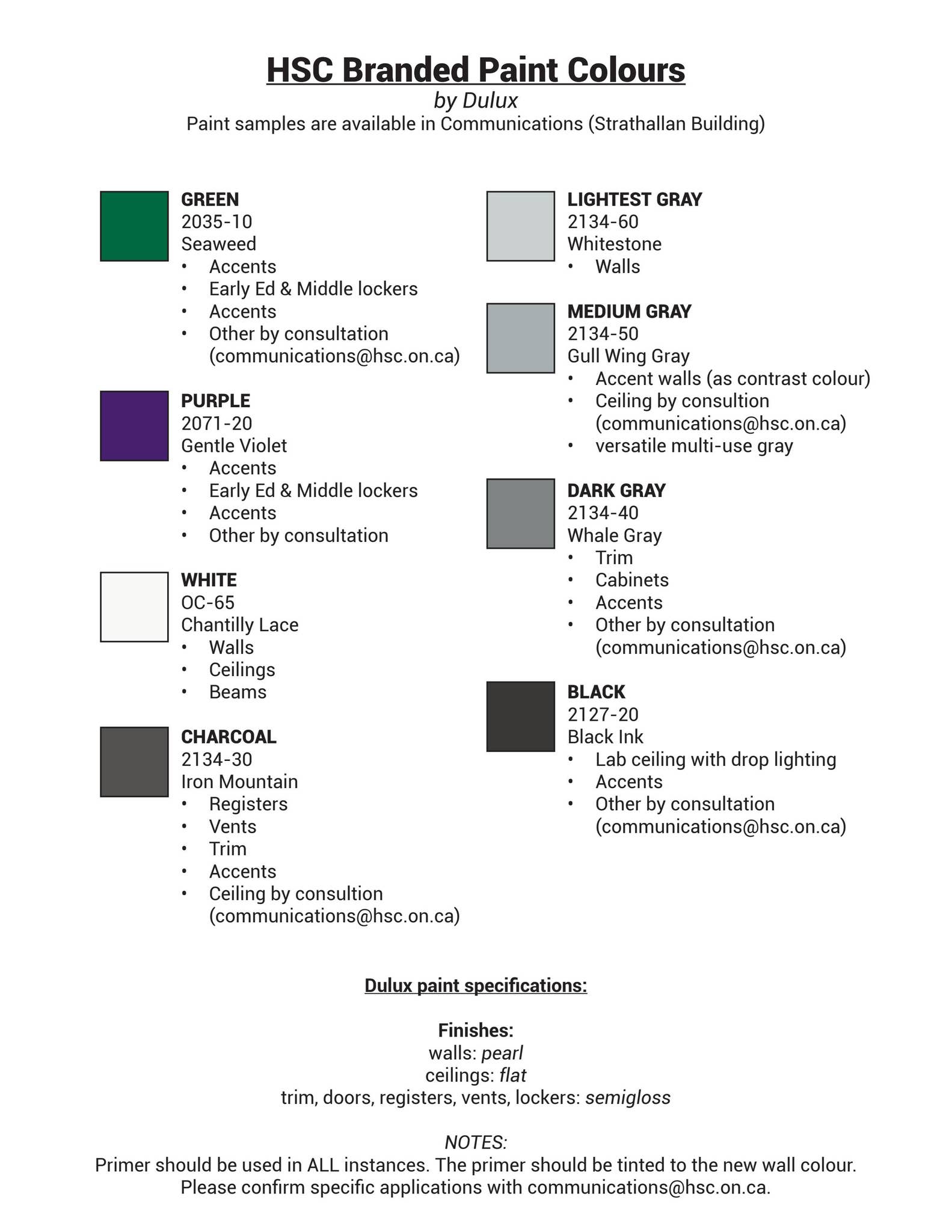 HSC Branded Paint Colours by Hillfield Strathallan College - Issuu
