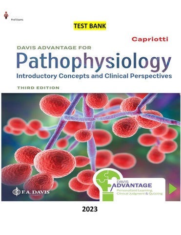 Test Bank for Davis Adv. for Pathophysiology;Intr. Concepts & Clinical ...