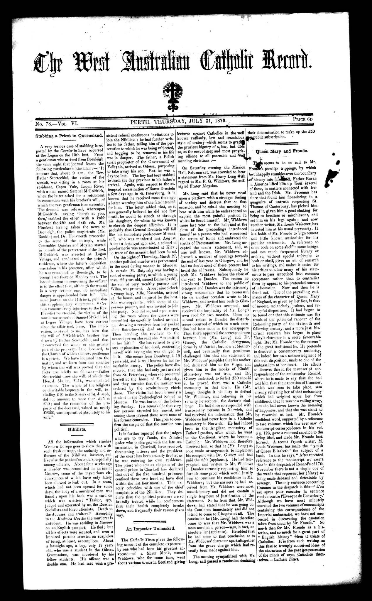 The Record Newspaper 31 July 1879 by The Record - Issuu