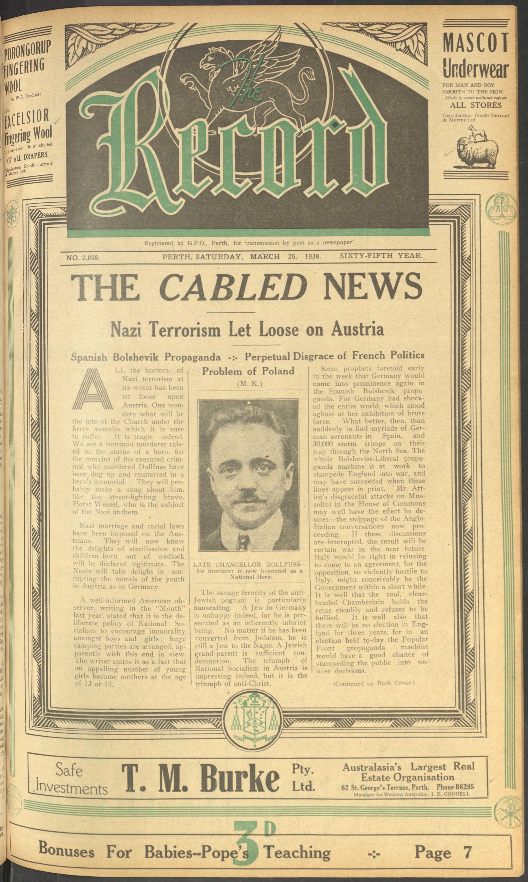 The Record Newspaper 26 March 1938 by The Record - Issuu