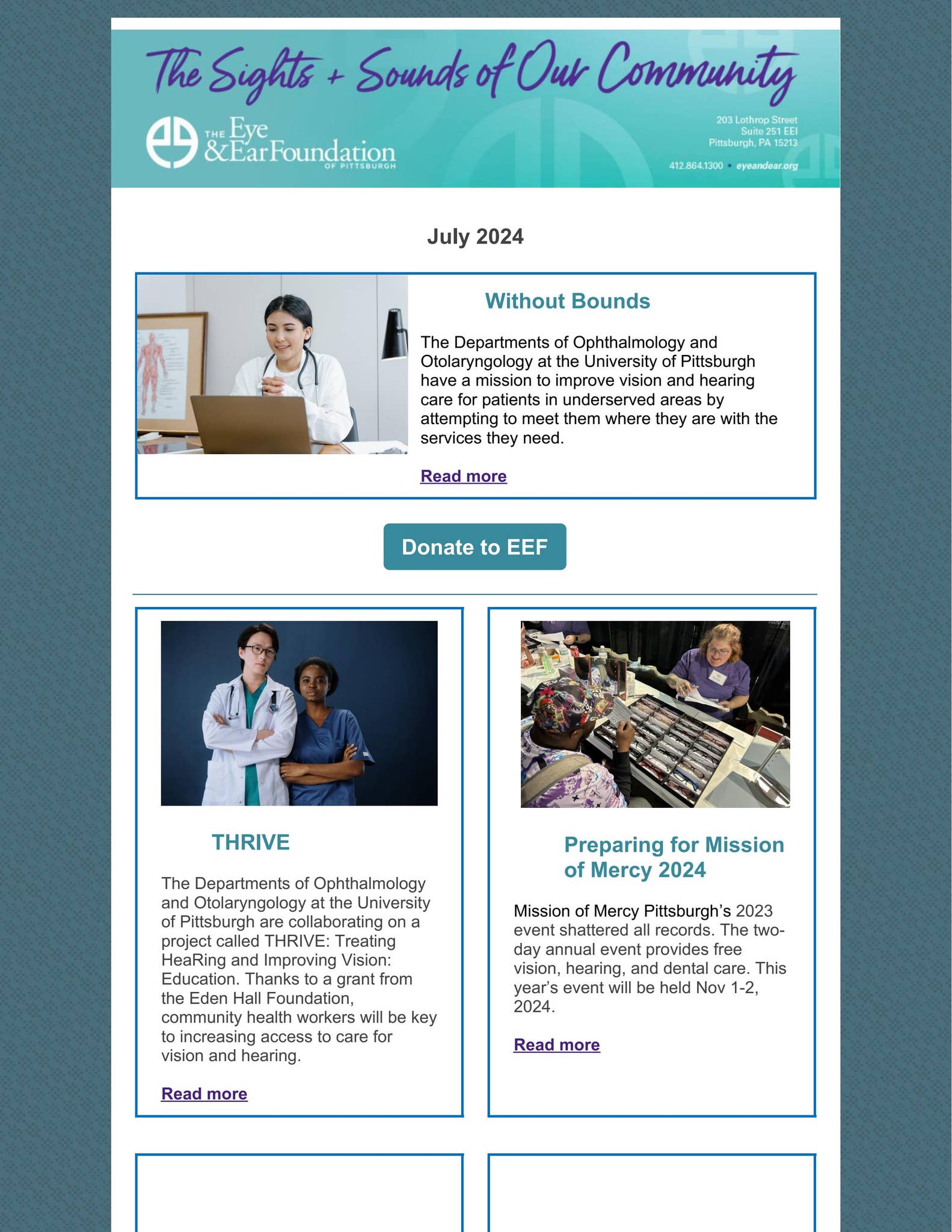 The Sights + Sounds of Our Community, July 2024 by Eye & Ear Foundation of Pittsburgh - Issuu