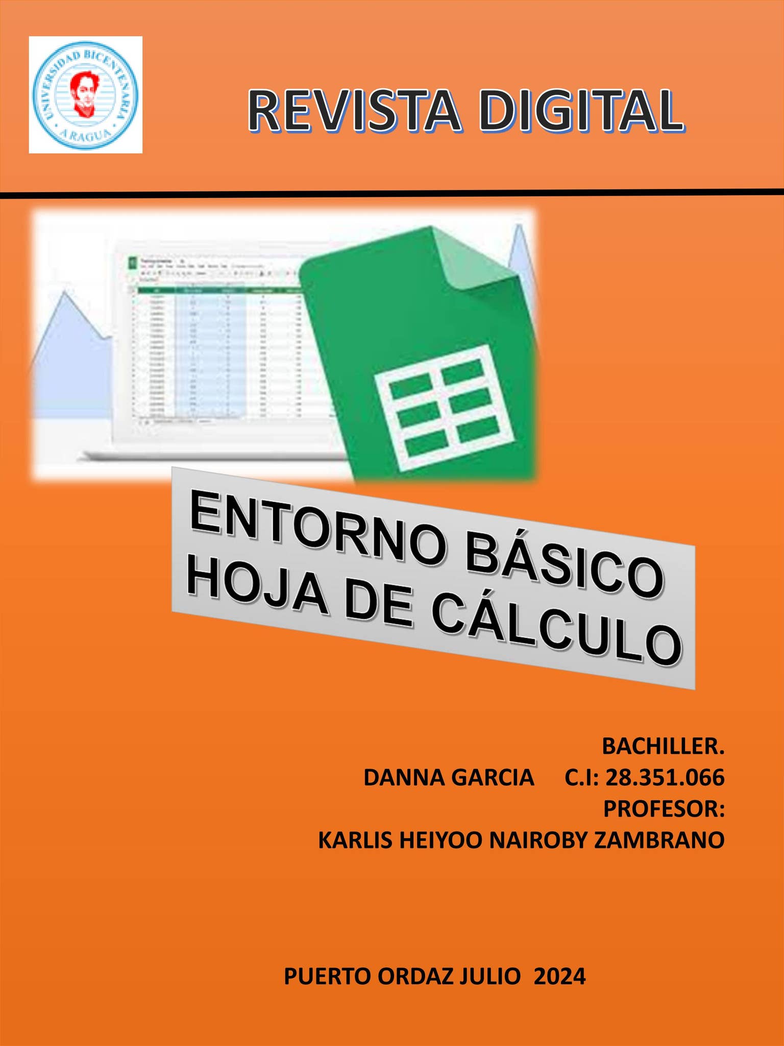 Entorno Basico Hoja de Calculo Excel.Danna by Danna Garcia - Issuu