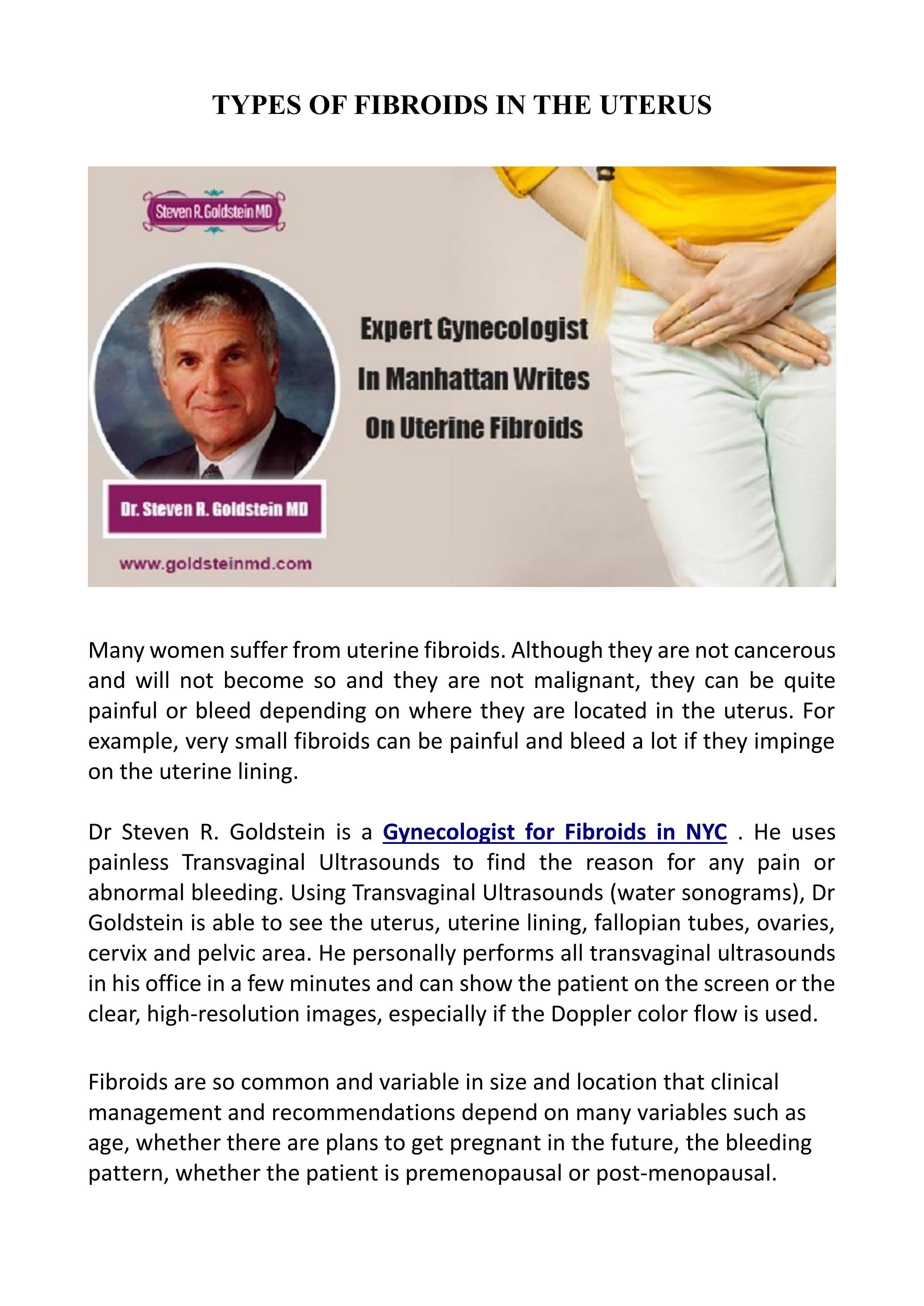 TYPES OF FIBROIDS IN THE UTERUS by GoldsteinMD - Issuu