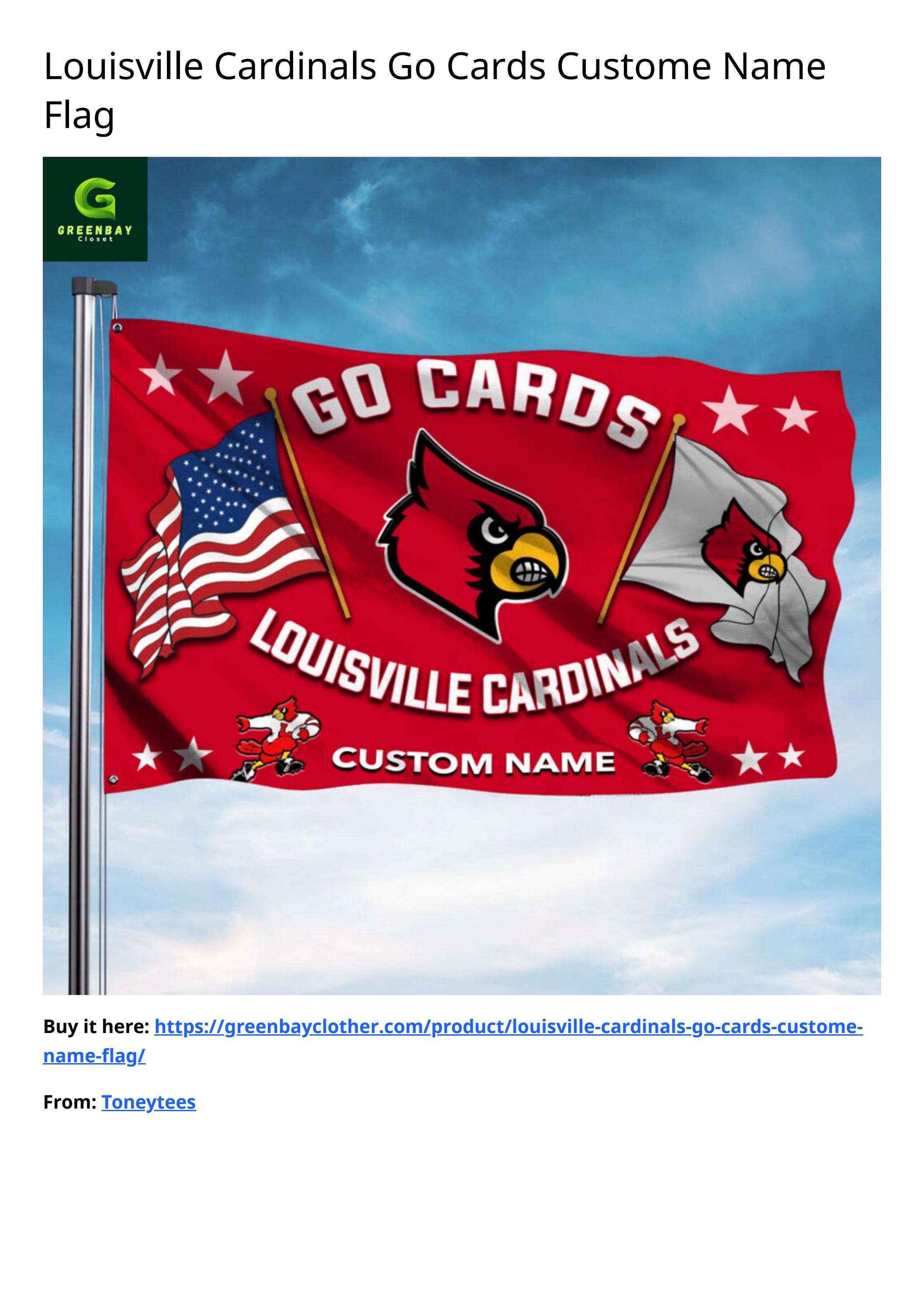 Louisville Cardinals Go Cards Custome Name Flag by Tonytees Store - Issuu