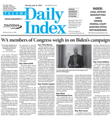 Print Editions | Tacoma Daily Index