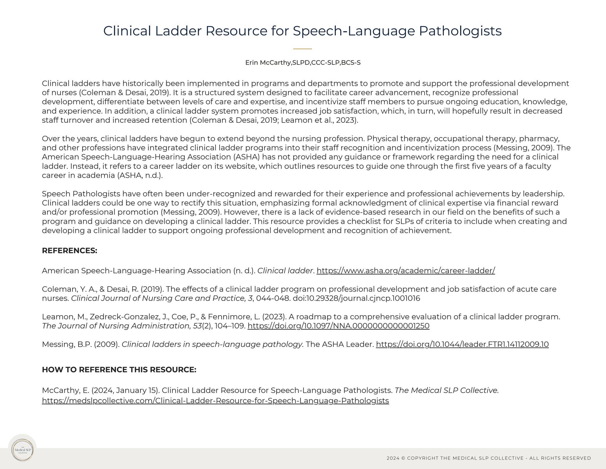 Clinical Ladder Resource by thatgoodhello - Issuu