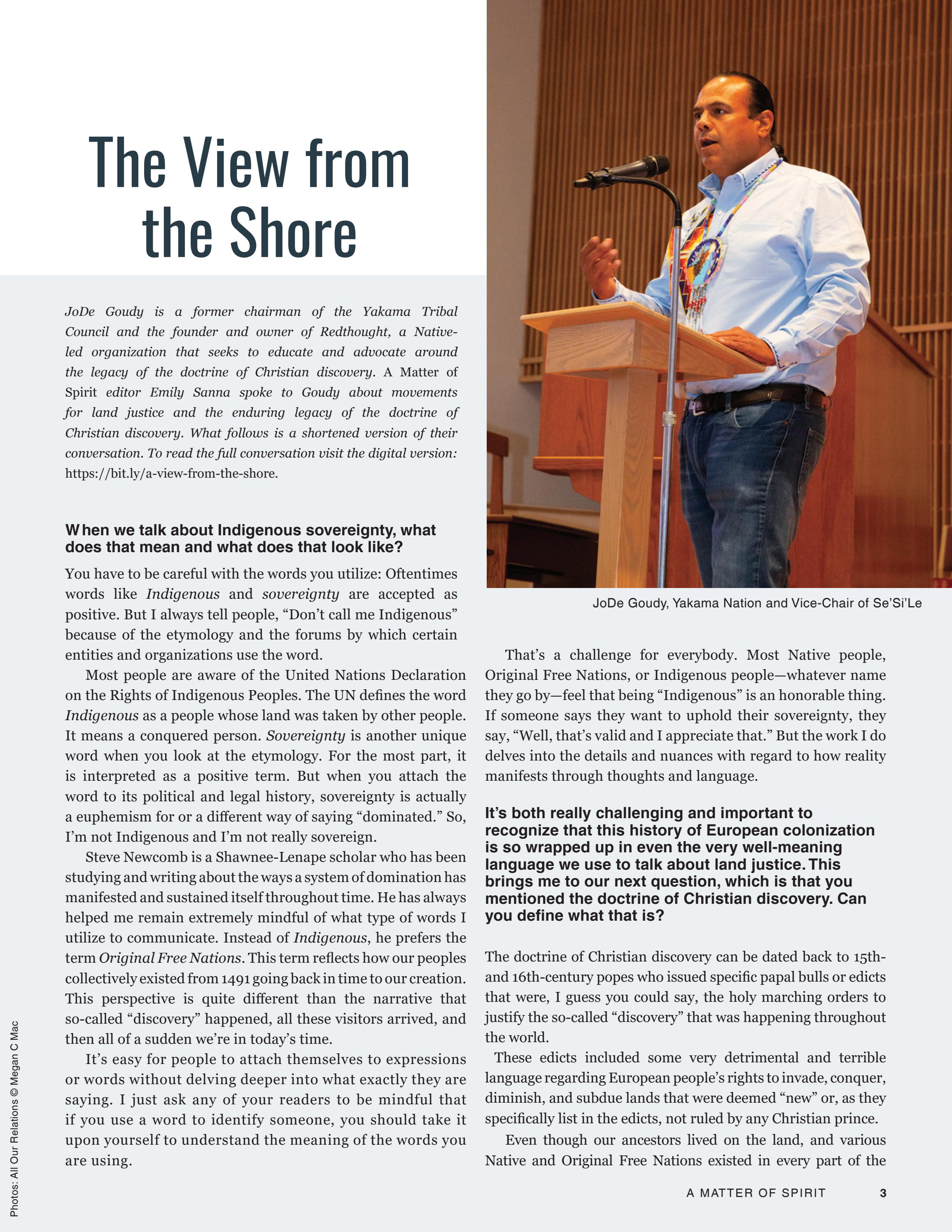 A View from the Shore, A conversation with JoDe Goudy and Editor Emily ...