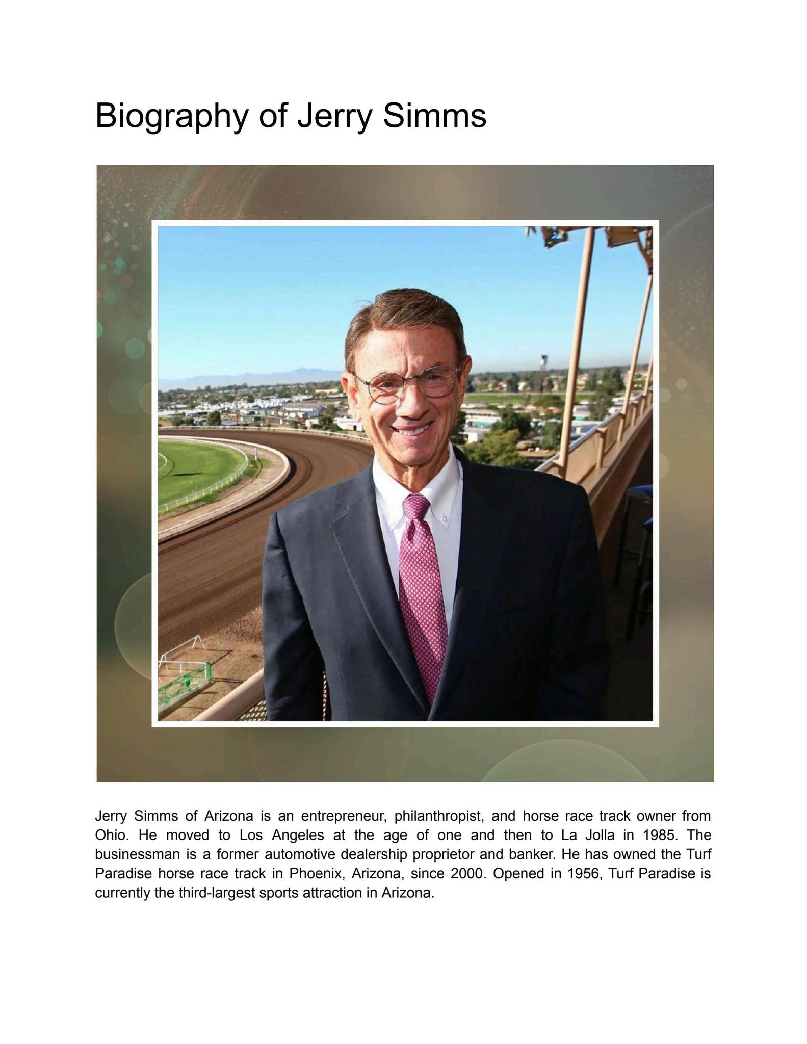 Biography of Jerry Simms by Jerry Simms - Issuu