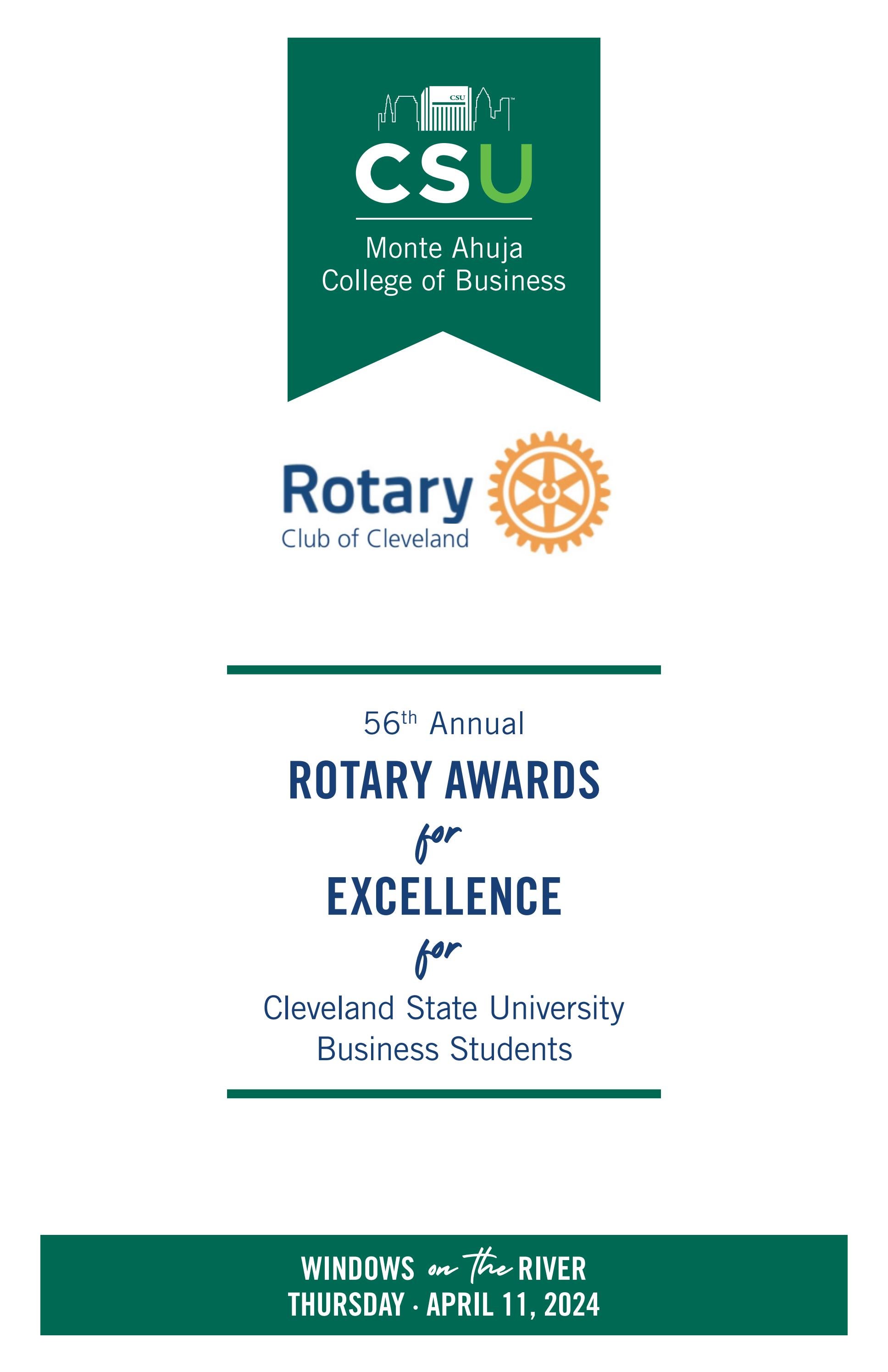 Rotary Awards for Excellence or CSU Business Students by Cleveland ...