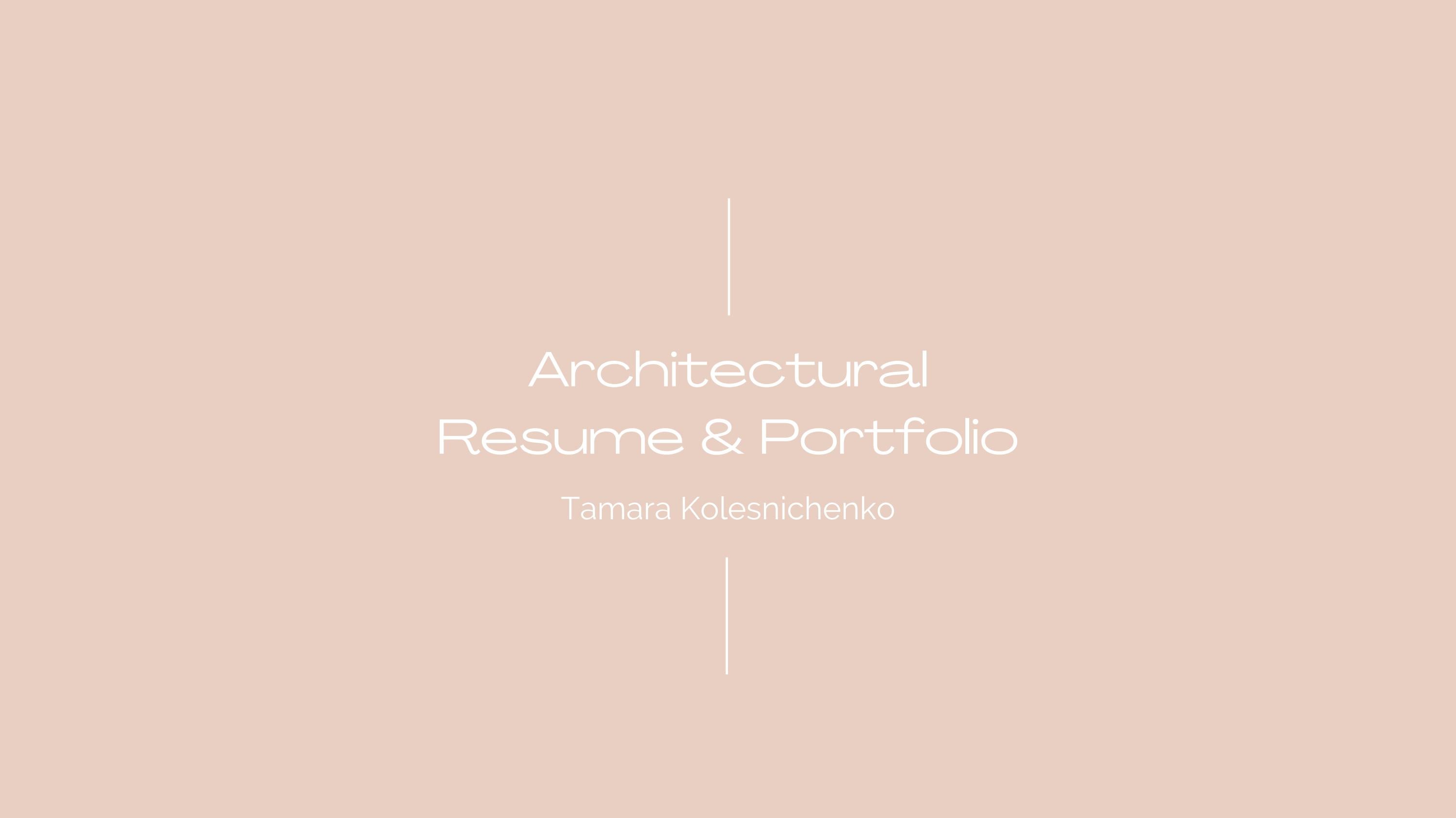 Portfolio Tamara Kolesnichenko by tamara_kolesnichenko - Issuu