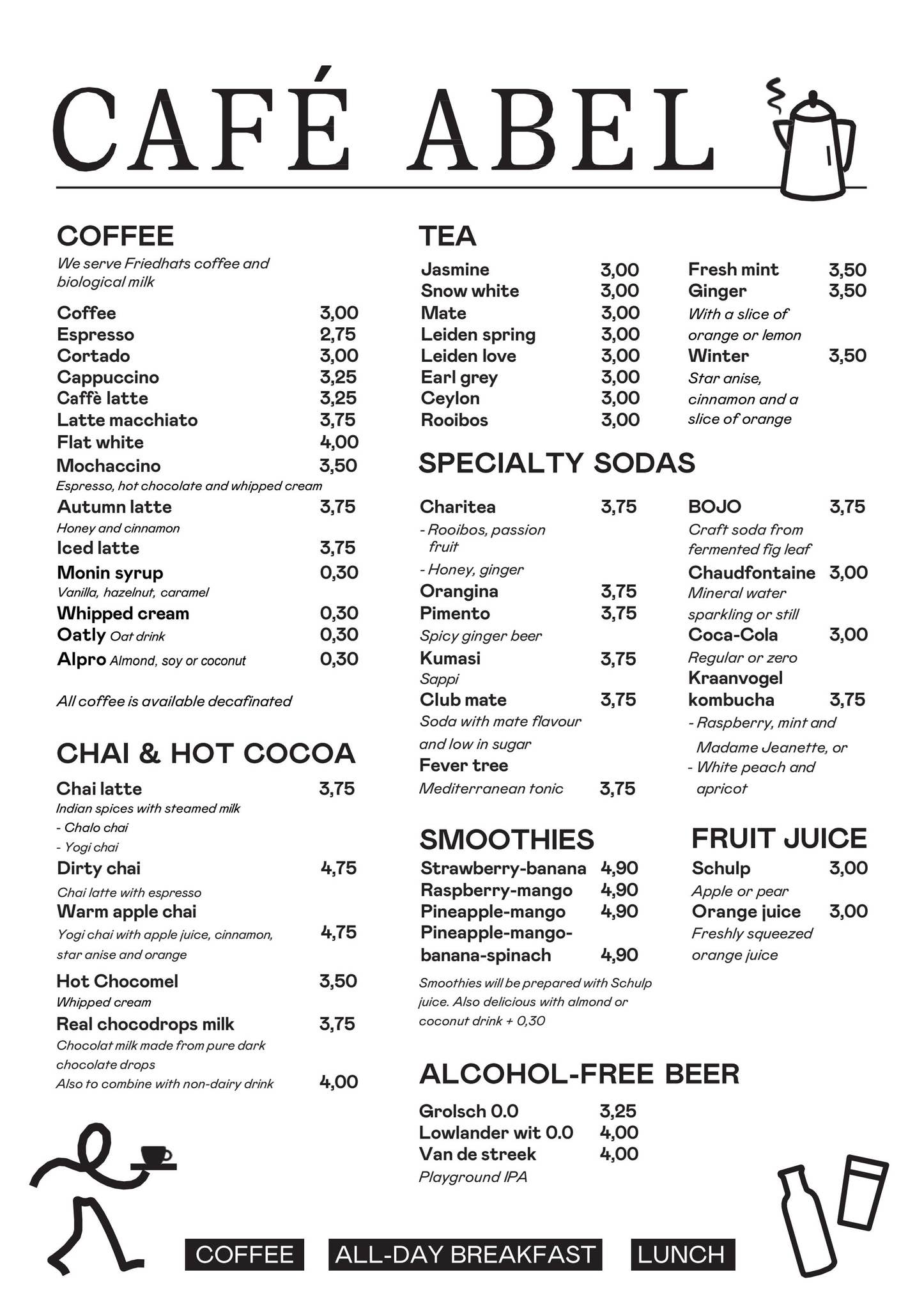 Menukaart Café Abel 2024 EN by Wereldmuseum - Issuu