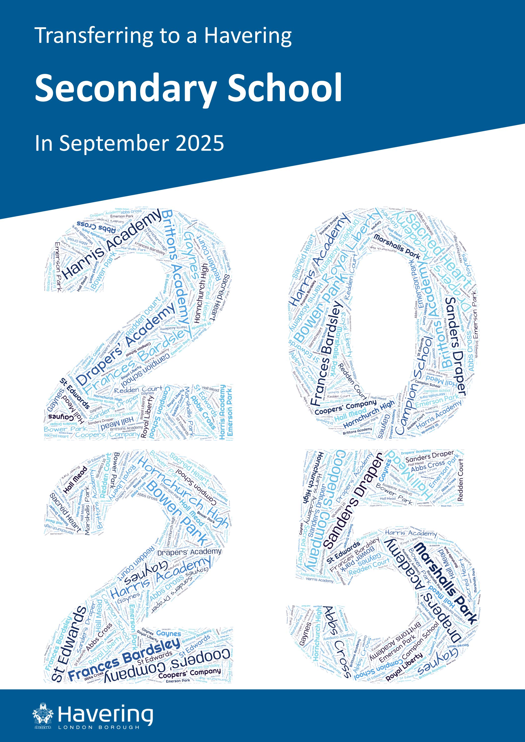 Transferring to a Havering Secondary School in September by Havering ...