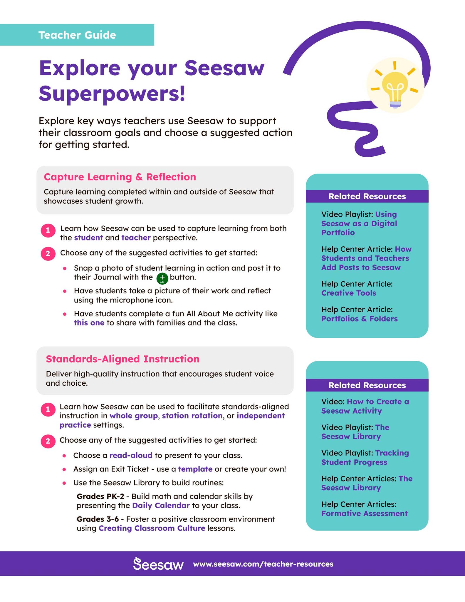 Teacher Guide: Strategies for Getting Started with Seesaw by seesawlearning - Issuu