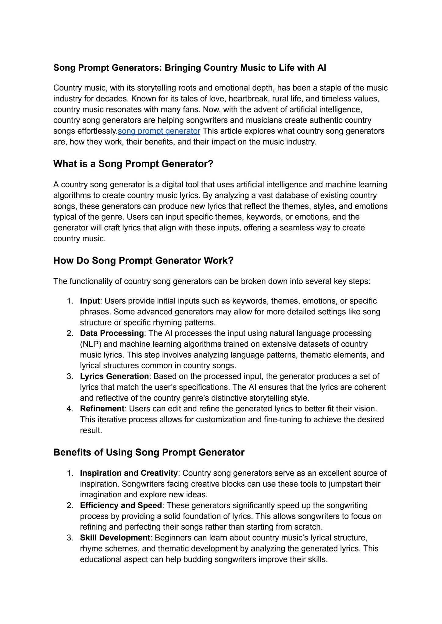 song prompt generator by Marry J. Garrison - Issuu
