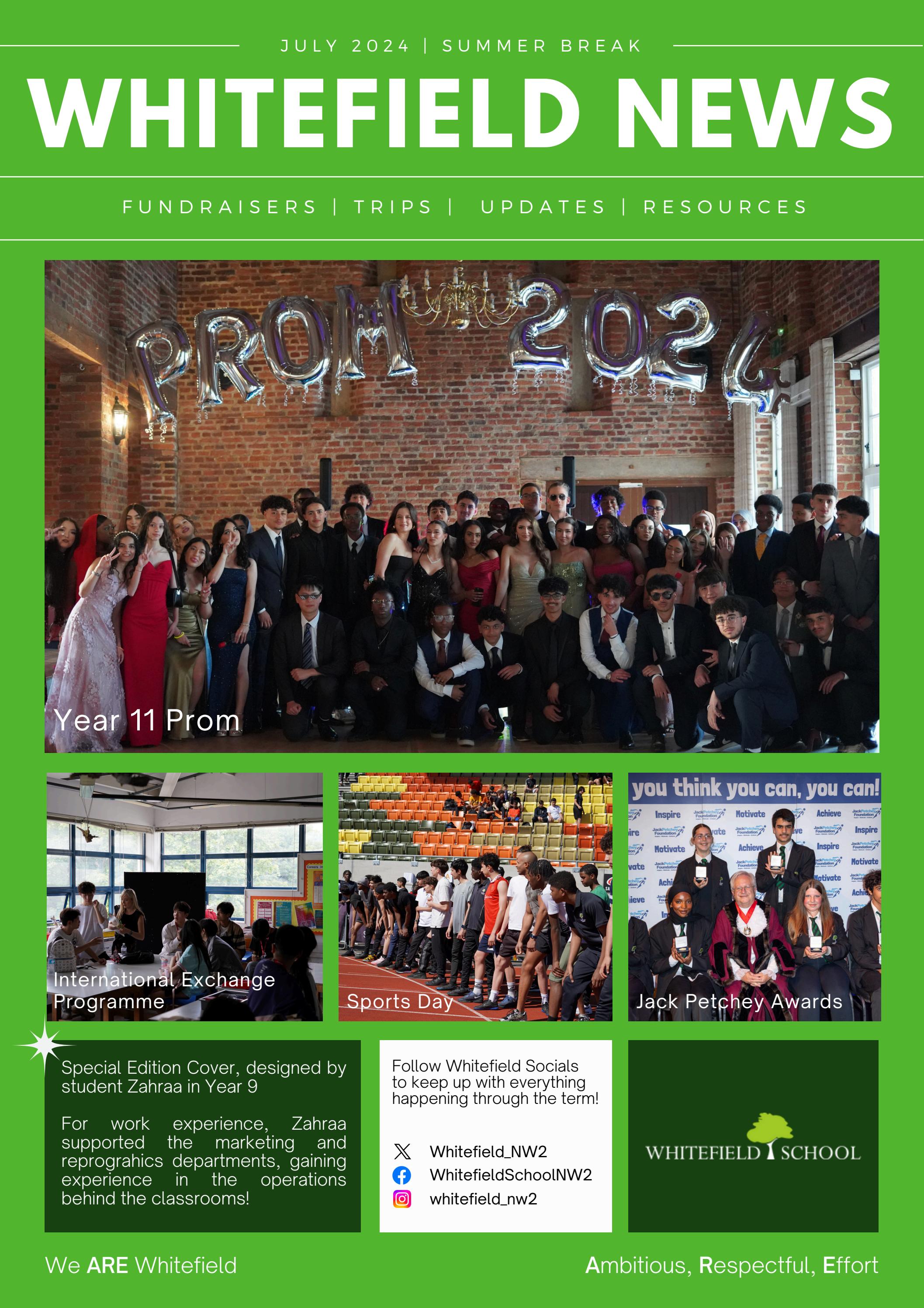 Whitefield Newsletter - Summer Term 2 by Whitefield School - Issuu