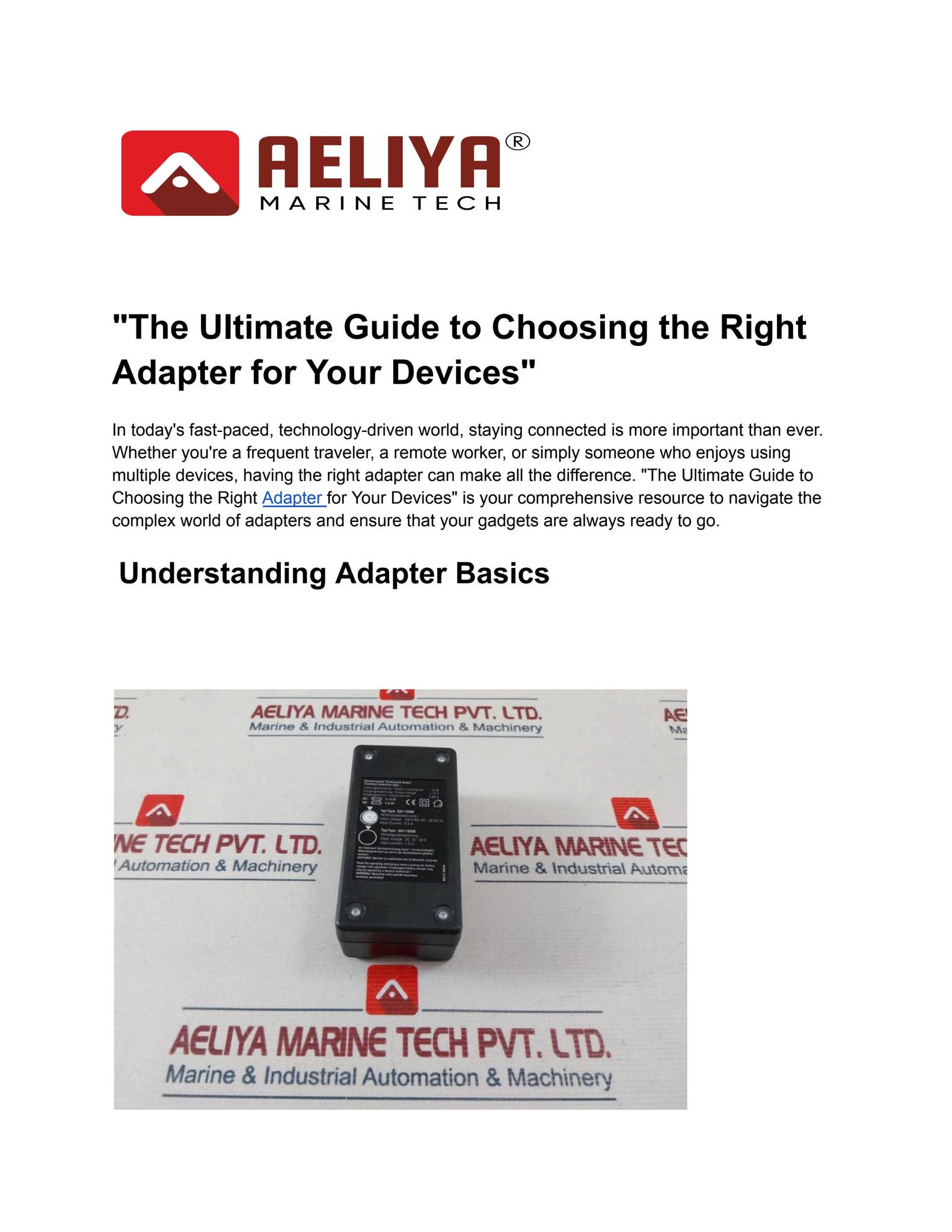 "The Ultimate Guide to Choosing the Right Adapter for Your Devices" by ...