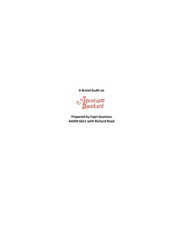 Brand Audit by Capri Guarico by Capri Guarisco - Issuu