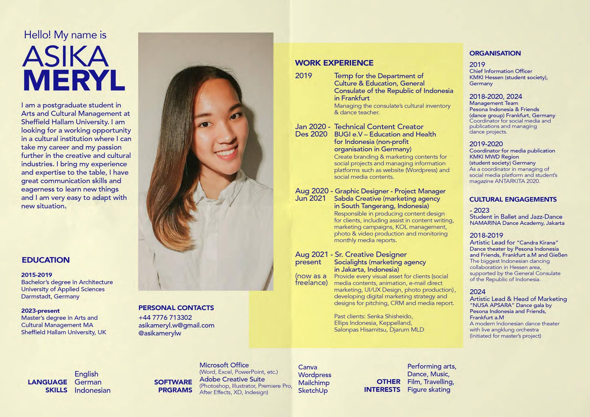 ASIKA MERYL - 2024 CV + Portfolio by Asika Meryl - Issuu