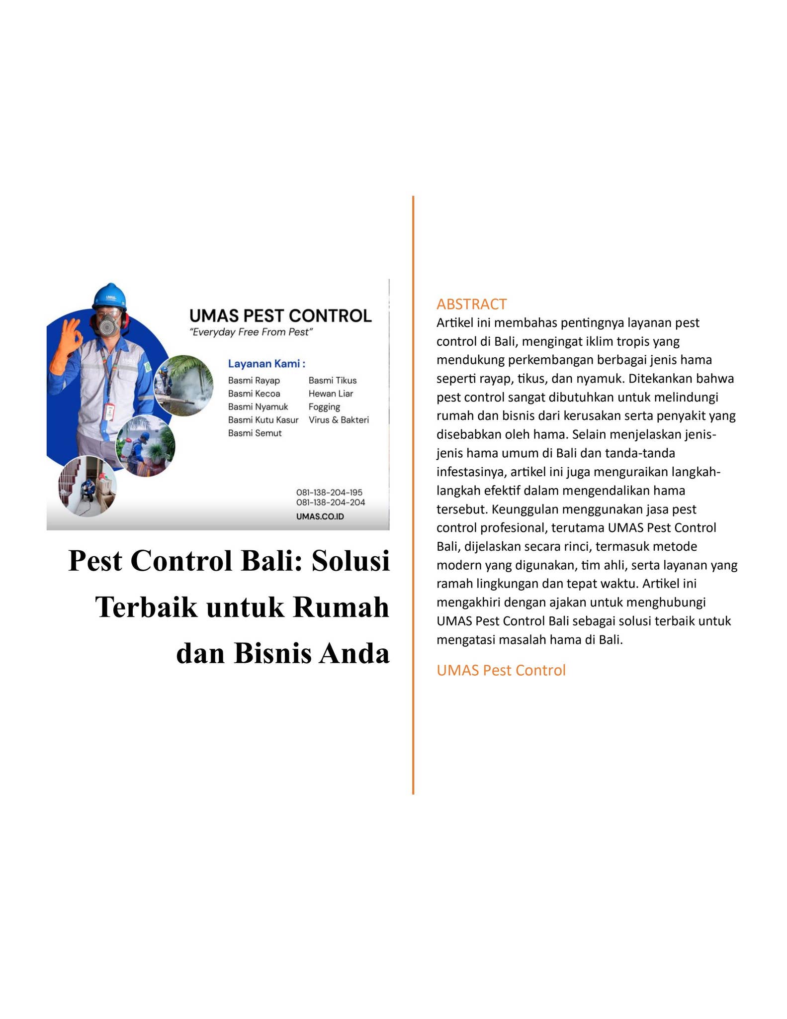 Pest Control Bali: Solusi Terbaik untuk Rumah dan Bisnis Anda by ...