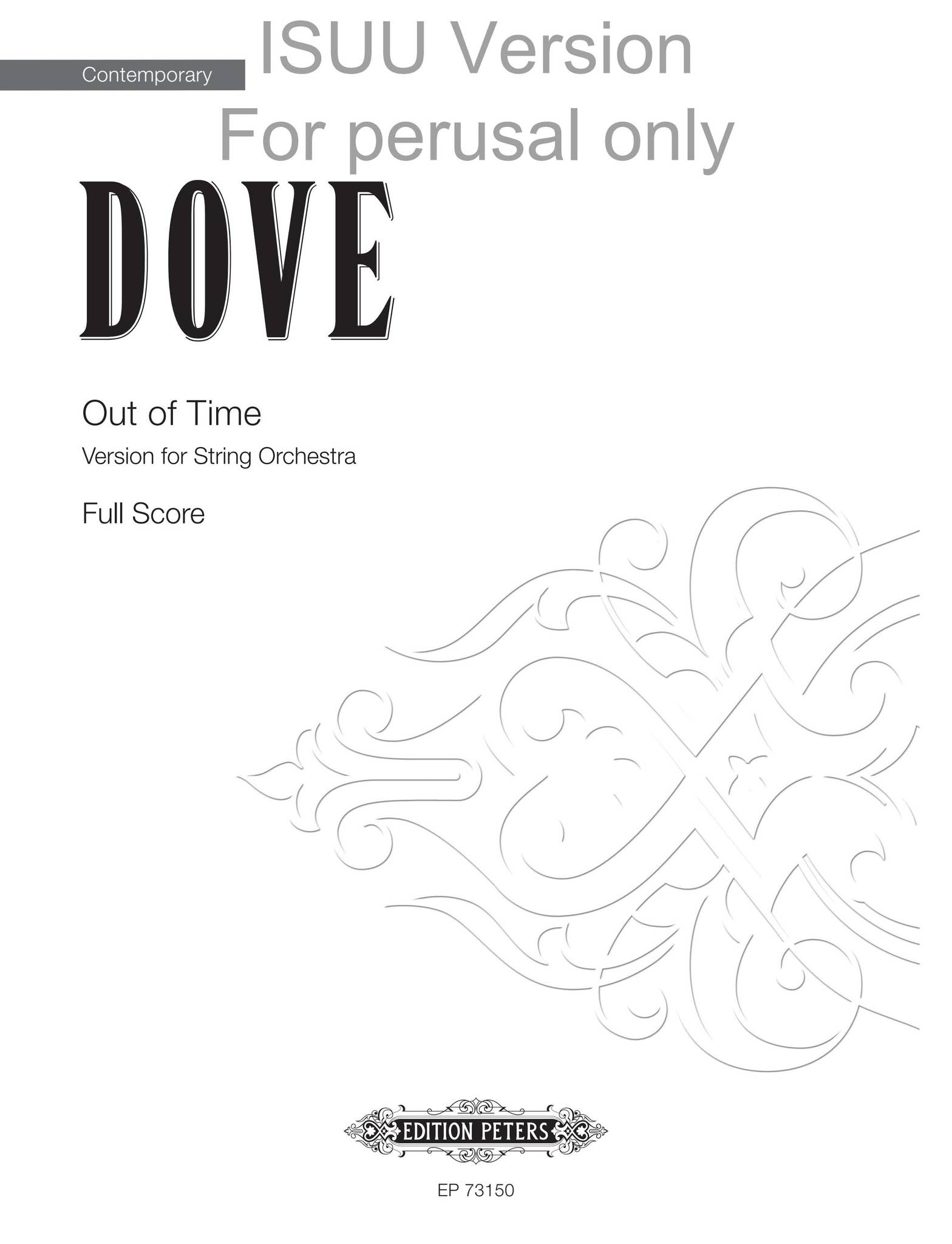 Jonathan Dove_Out of Time_EP73150_Version for String Orchestra_Score ...