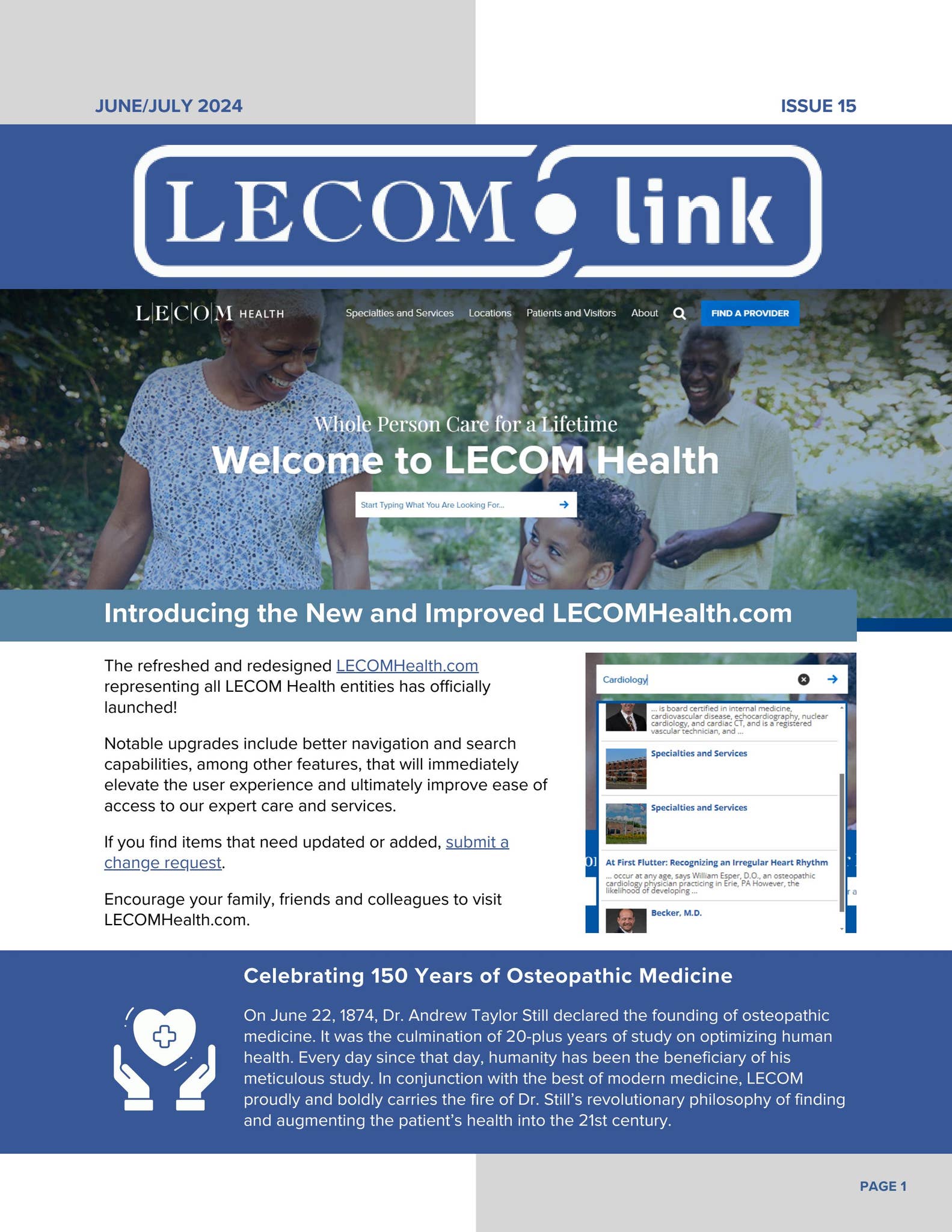 LECOM Link June/July 2024 by Lake Erie College of Osteopathic Medicine - Issuu