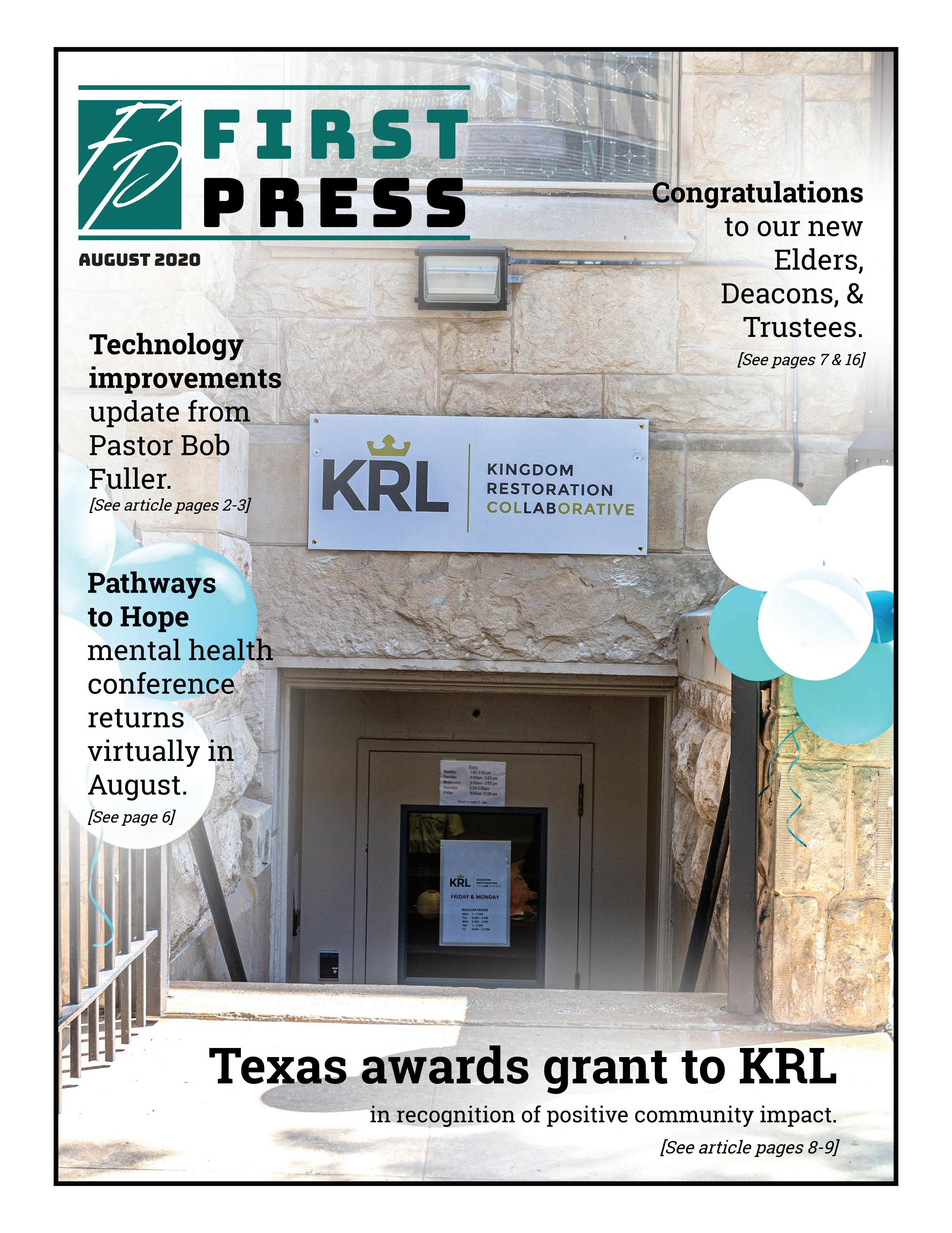 2020 August First Press by FPC San Antonio - Issuu