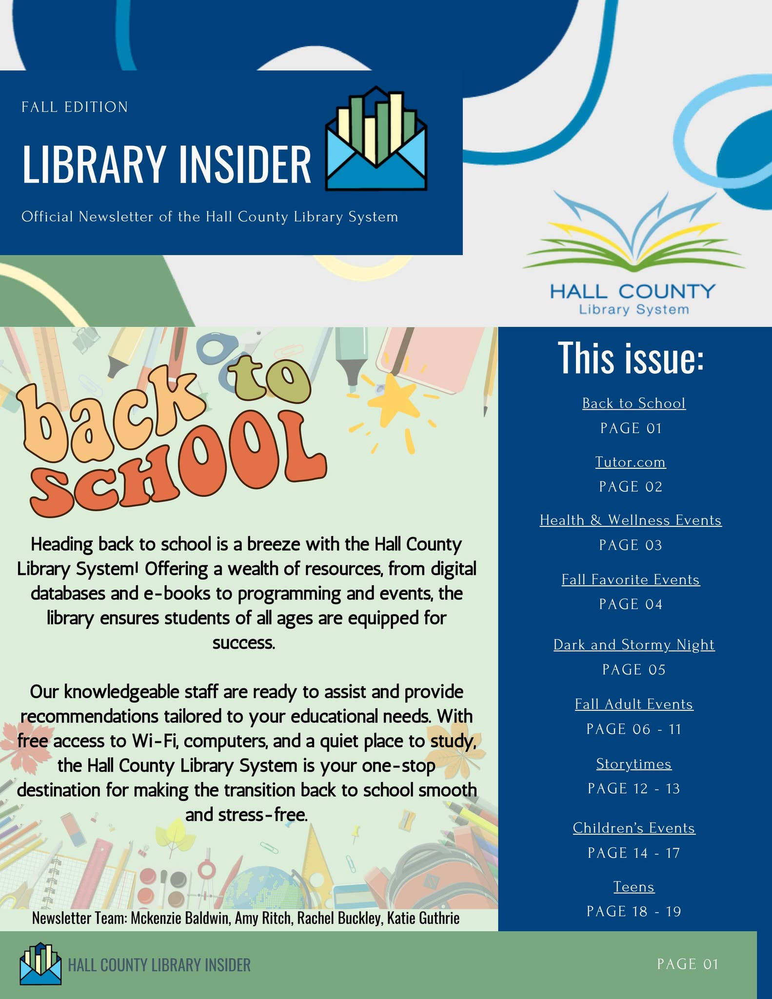 Library Insider - Fall Edition by hallcountylibrarysystem - Issuu