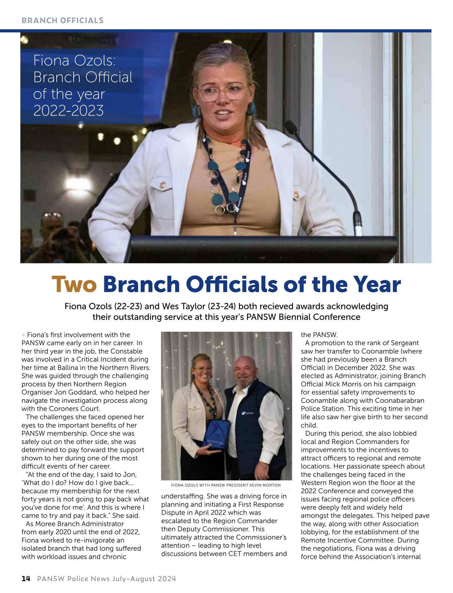 PANSW Police News Magazine - July | August2024 by Police Association of ...