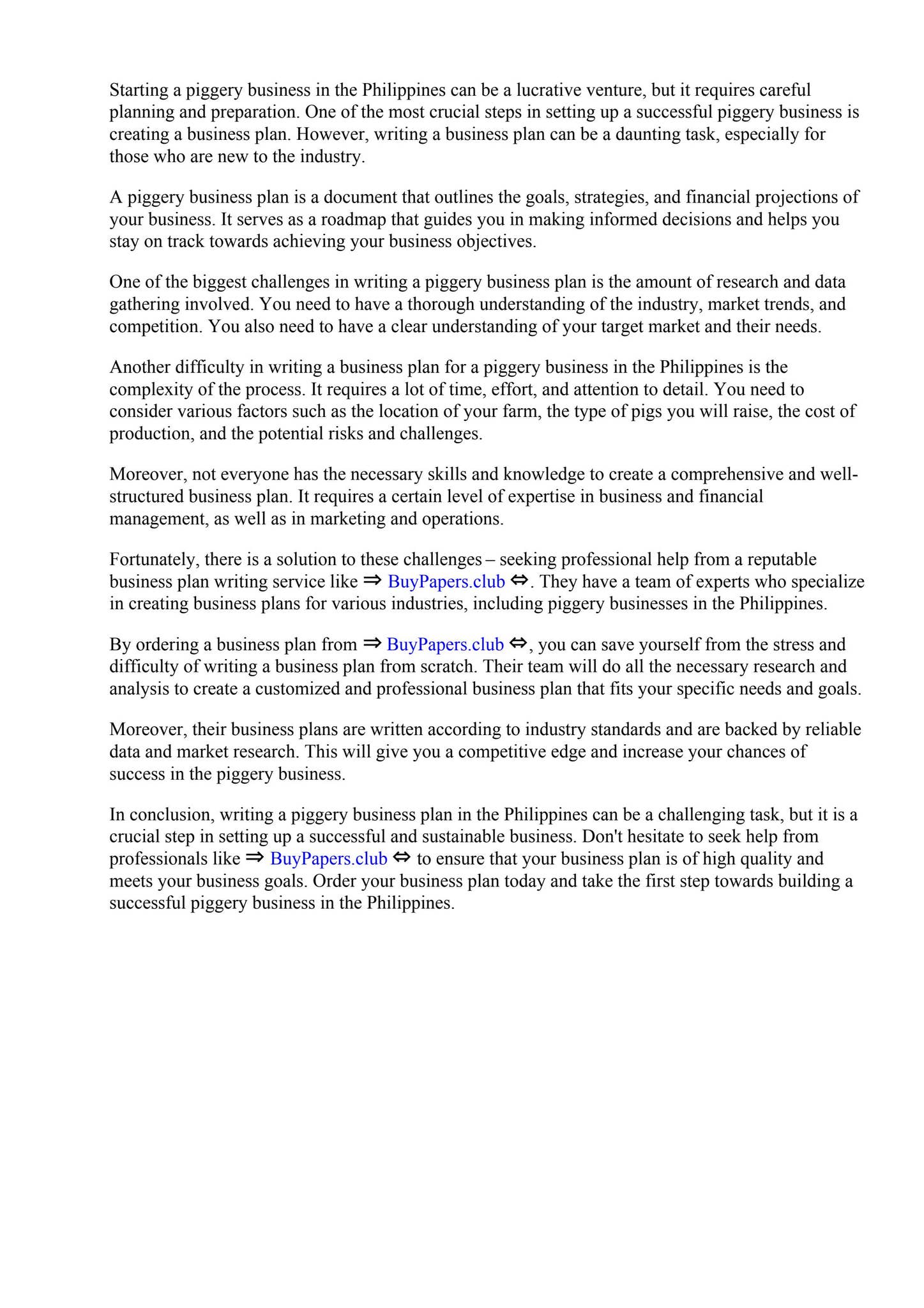 Piggery Business Plan Philippines Pdf by Danielle - Issuu