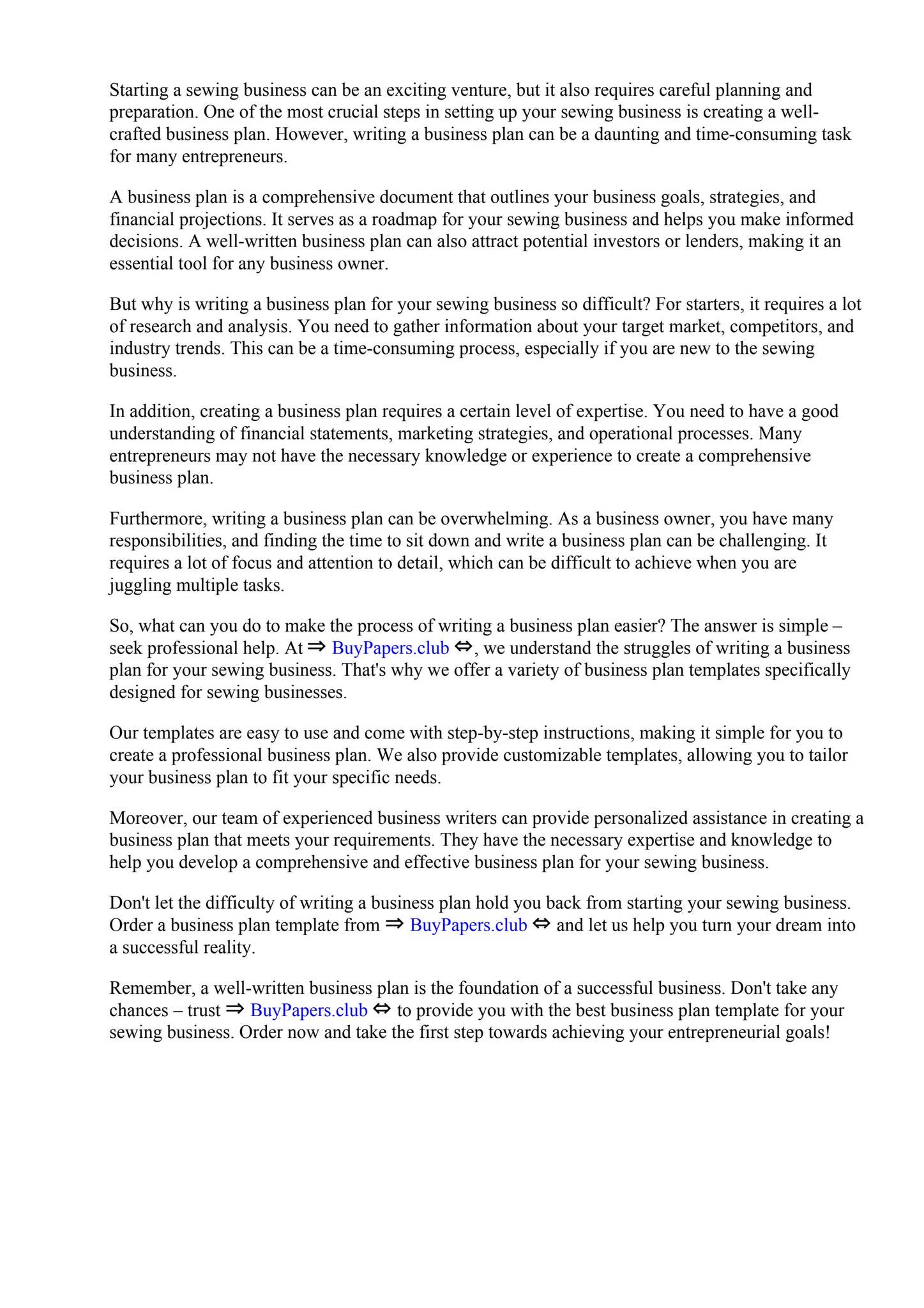 Business Plan Template For Sewing Business by Michelle - Issuu