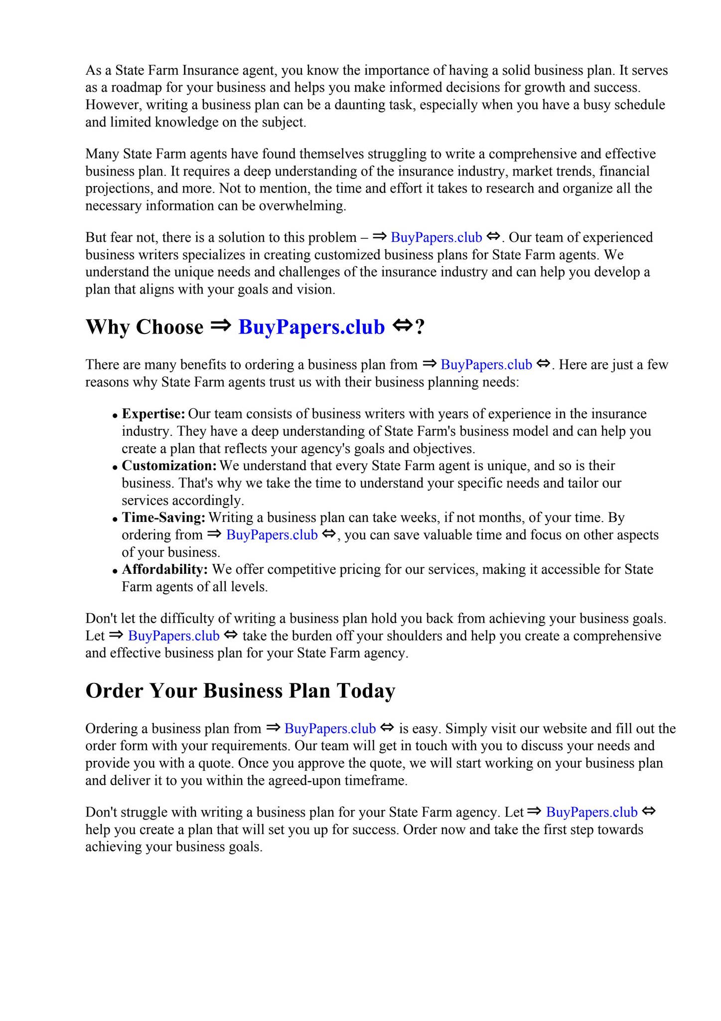 State Farm Insurance Business Plan by Jennifer - Issuu