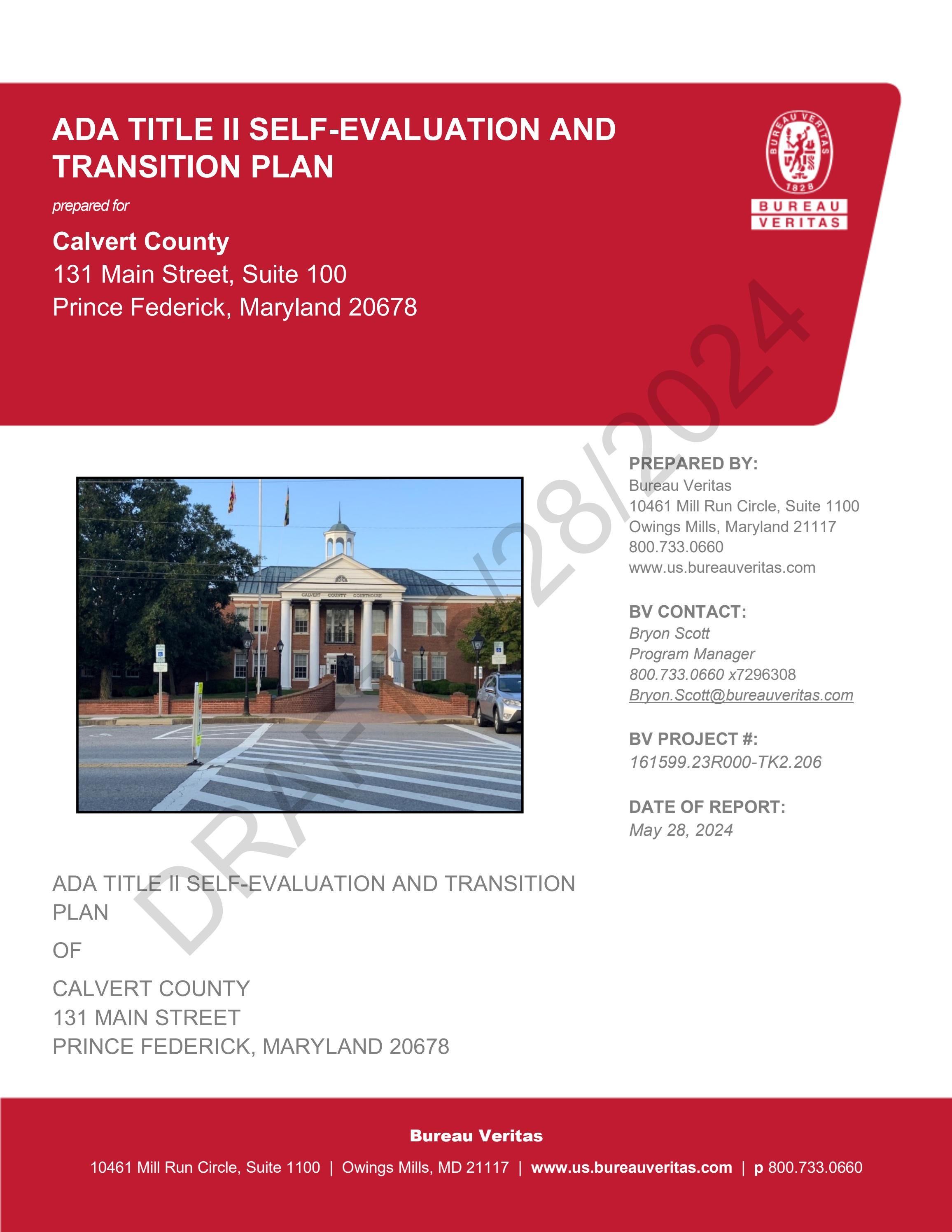 Draft ADA Self-Assessment and Transition Plan by Calvert County, MD ...