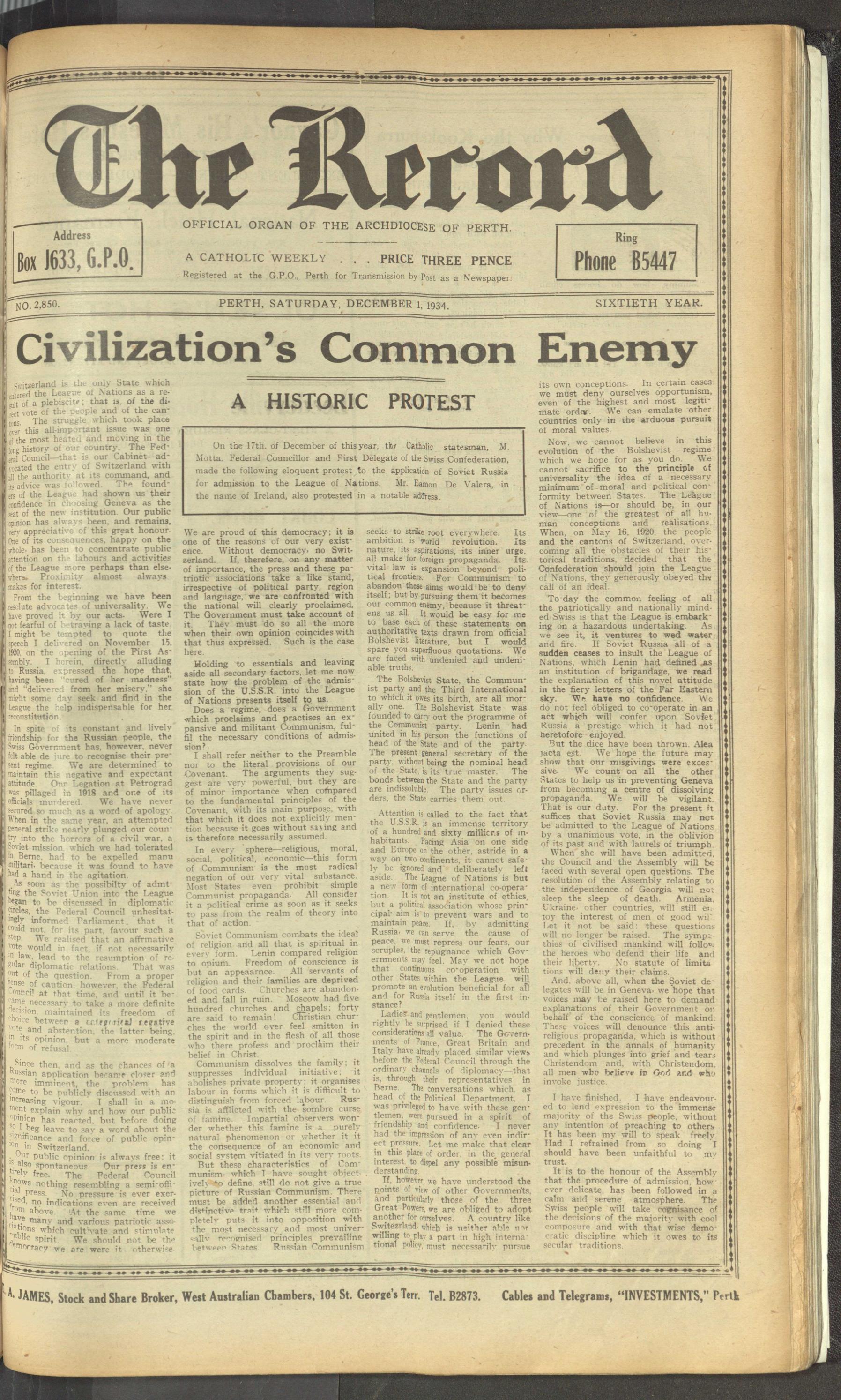 The Record Newspaper 01 December 1934 by The Record - Issuu