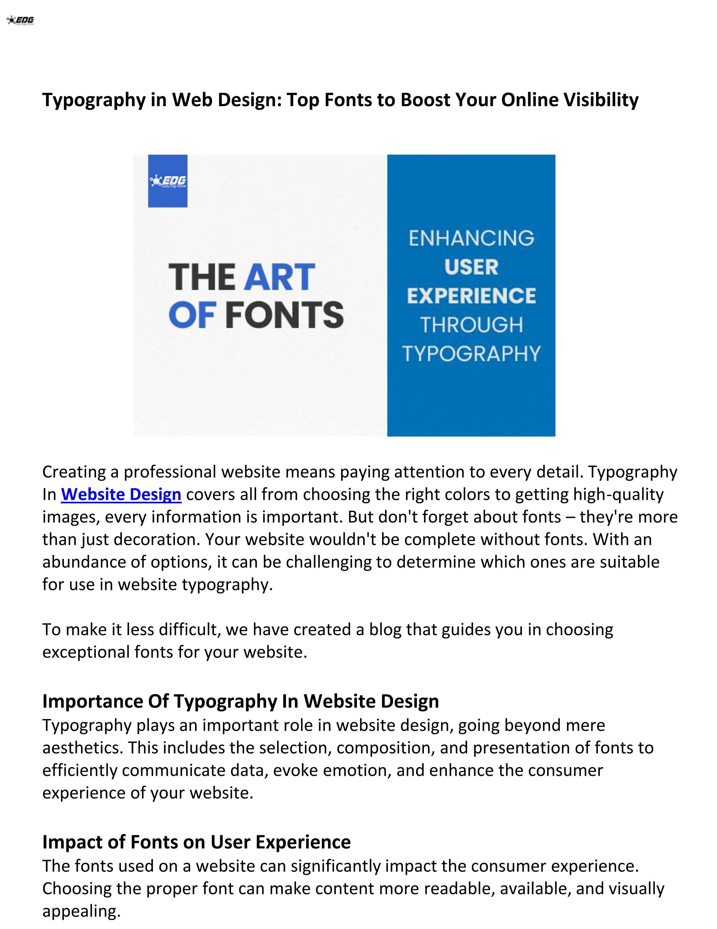 Typography in Web Design: Top Fonts to Boost Your Online Visibility by ...