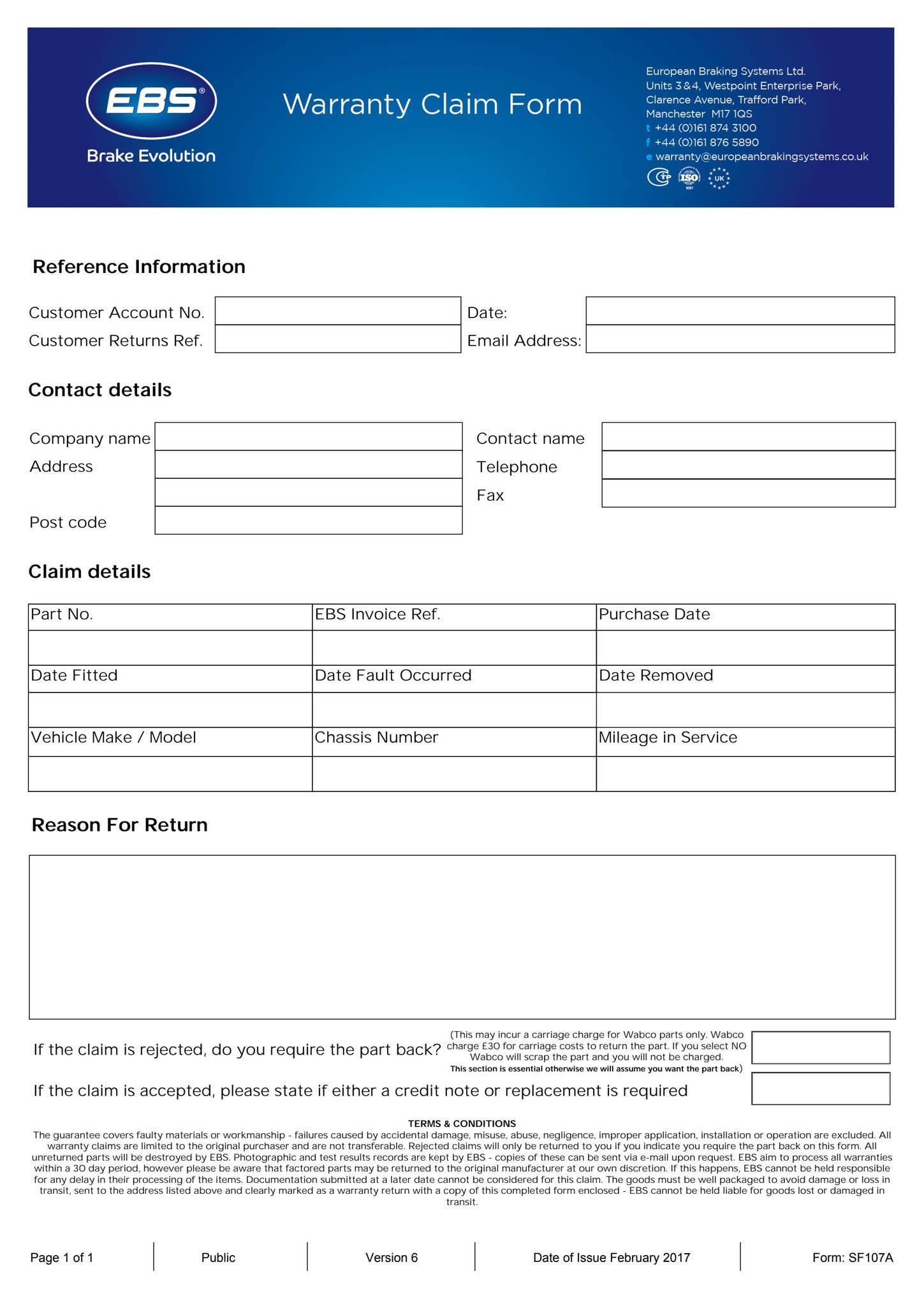 EBS Domestic Warranty Claim Form by EBSAGL - Issuu