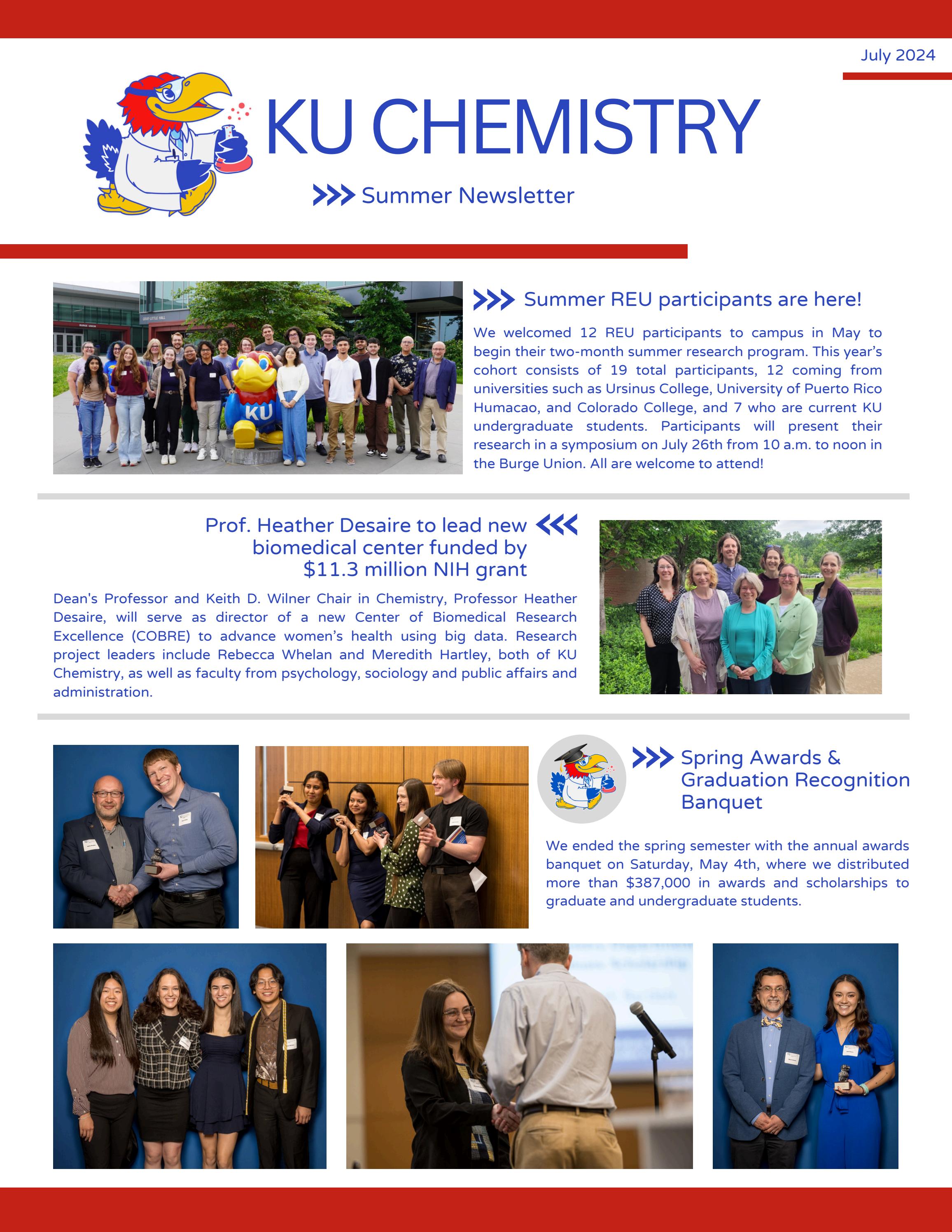 Summer 2024 KU Chemistry Newsletter by ku-chemistry - Issuu