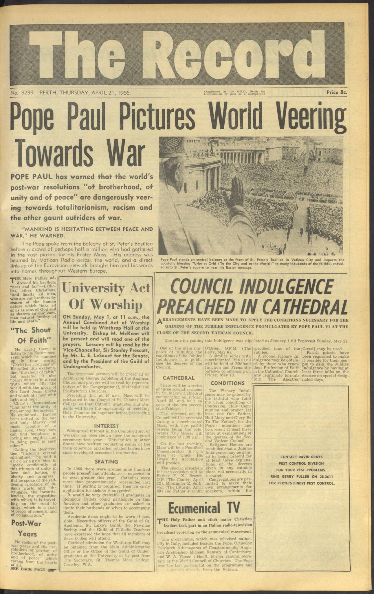 The Record Newspaper 21 April 1966 by The Record - Issuu