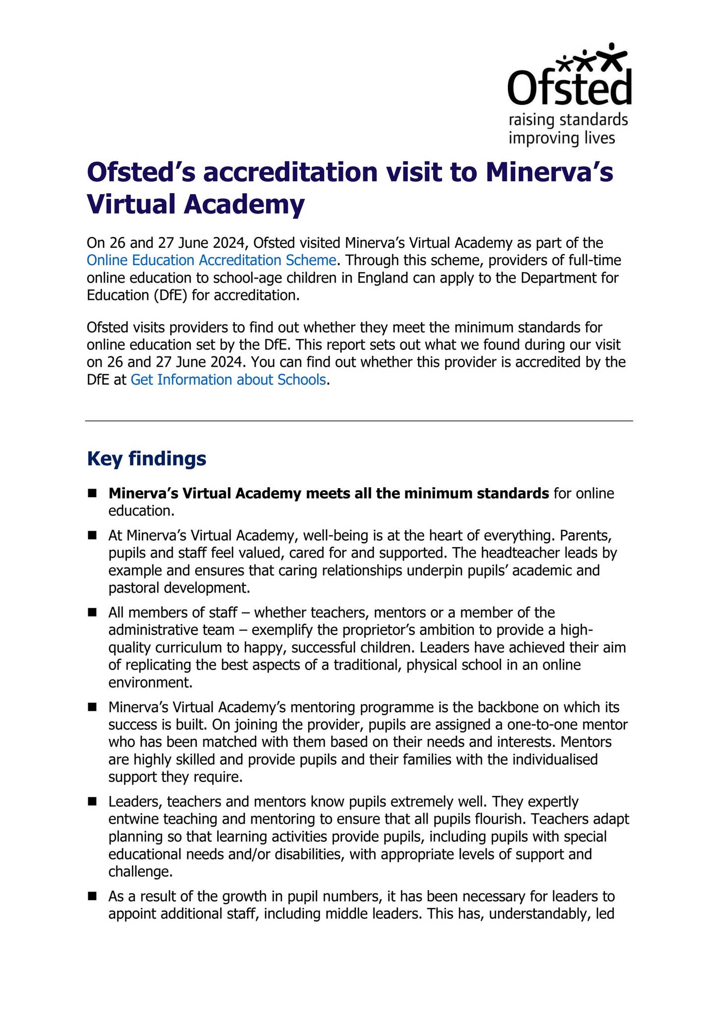 Minerva's Virtual Academy (MVA) - Ofsted Report by Hugo Davison - Issuu