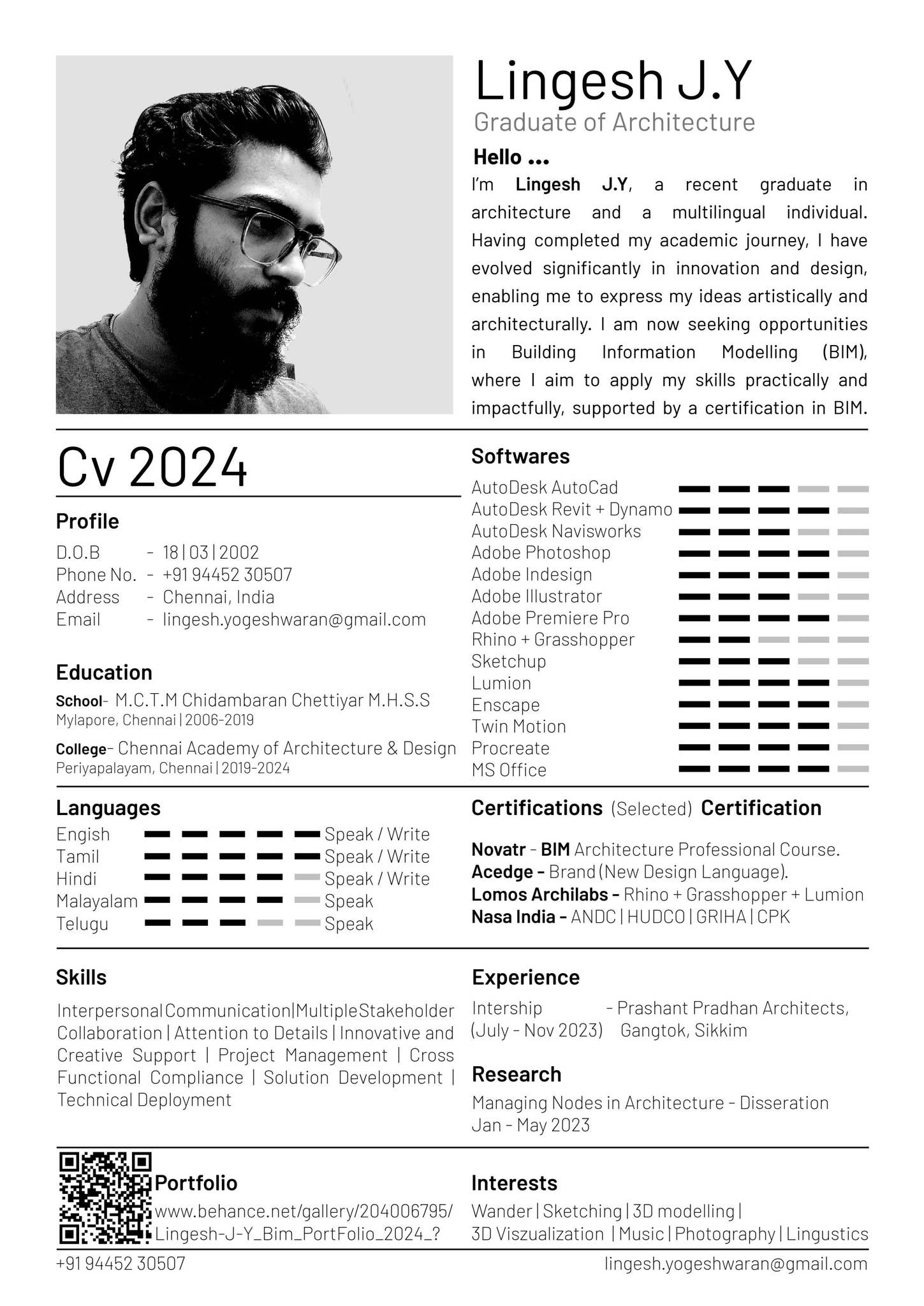 Lingesh J Y_BIM_CV_2024 by Lingesh Yogeshwaran - Issuu