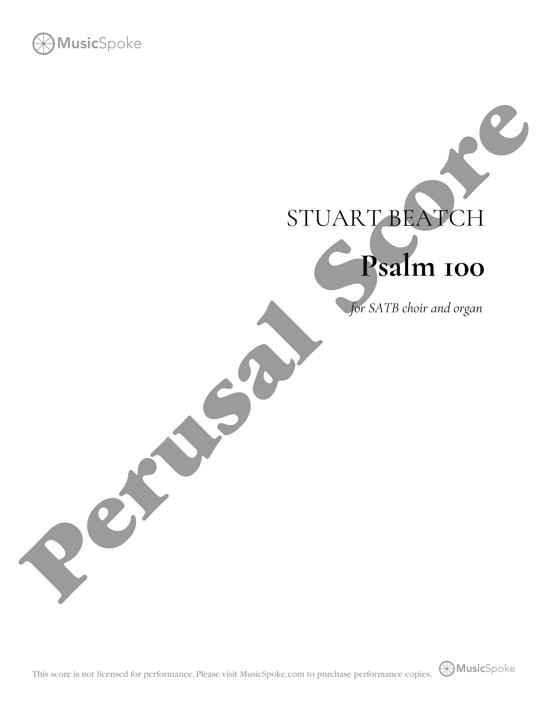 Psalm 100 | Stuart Beatch | MusicSpoke by MusicSpoke - Issuu
