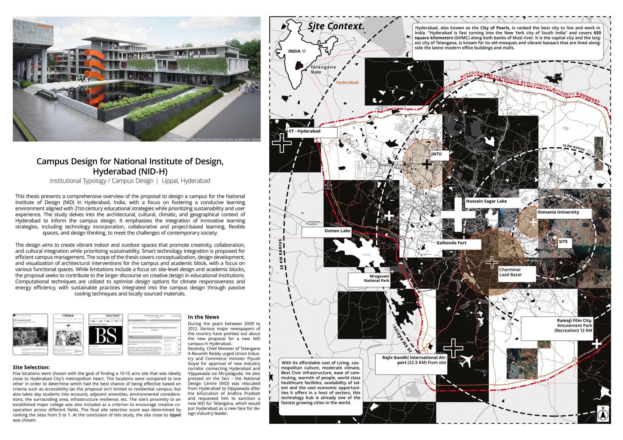 Campus Design for NID-Hyderabad - Thesis | Prajwal Gowda, SPA ...