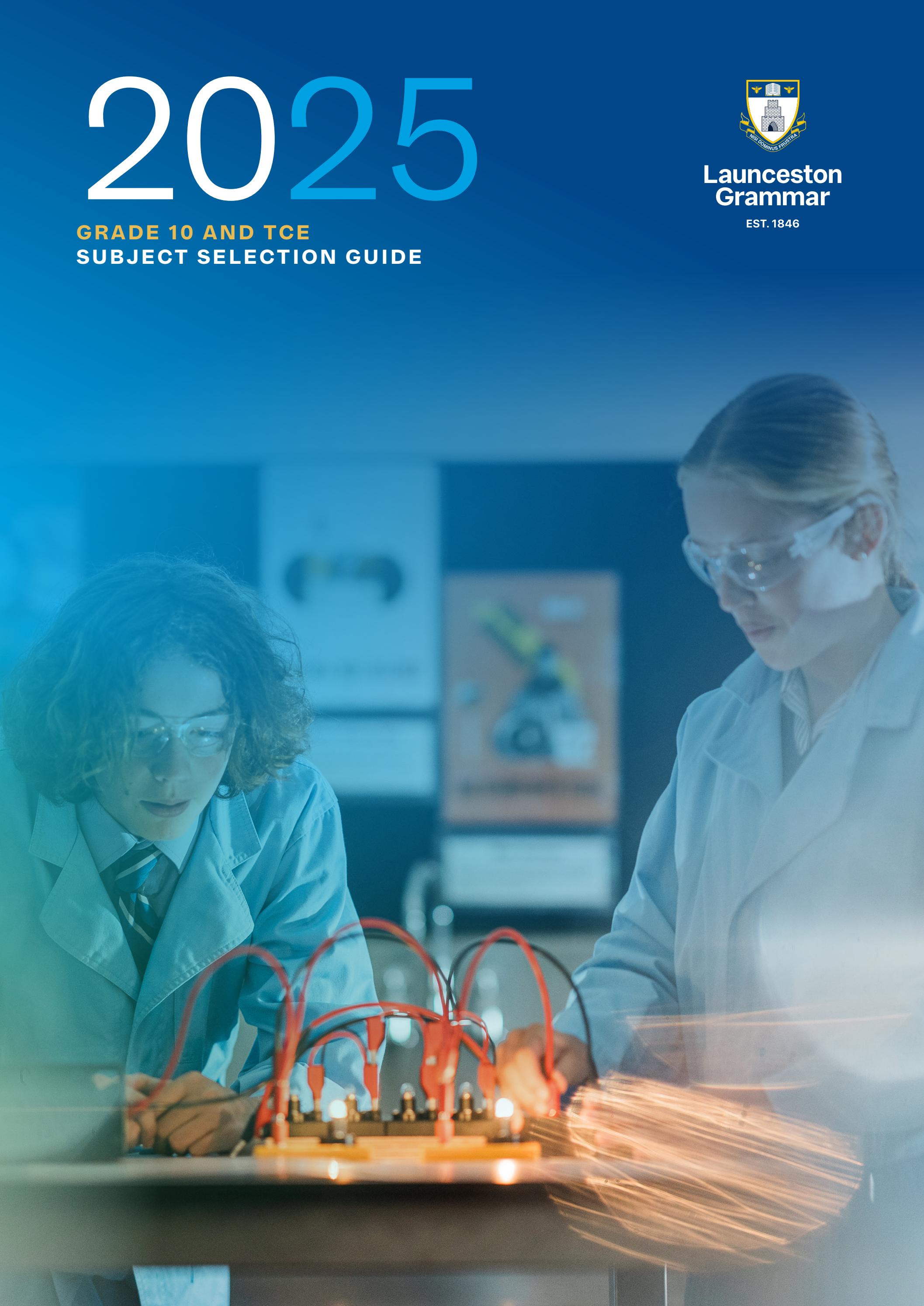 Grade 10 and TCE Subject Selection Guide by Launceston Church Grammar School - Issuu