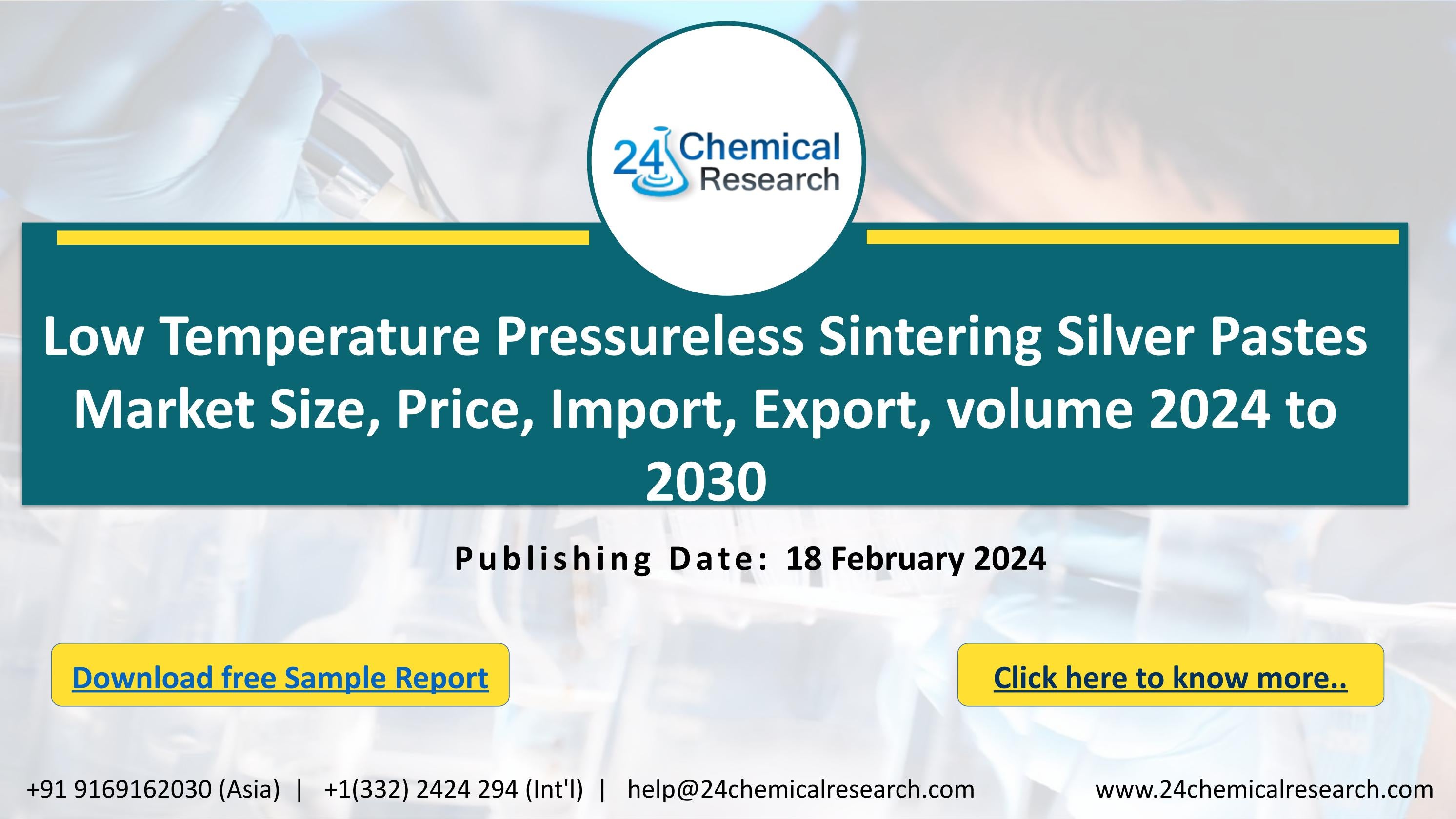 Low Temperature Pressureless Sintering Silver Pastes Market Size, Price ...