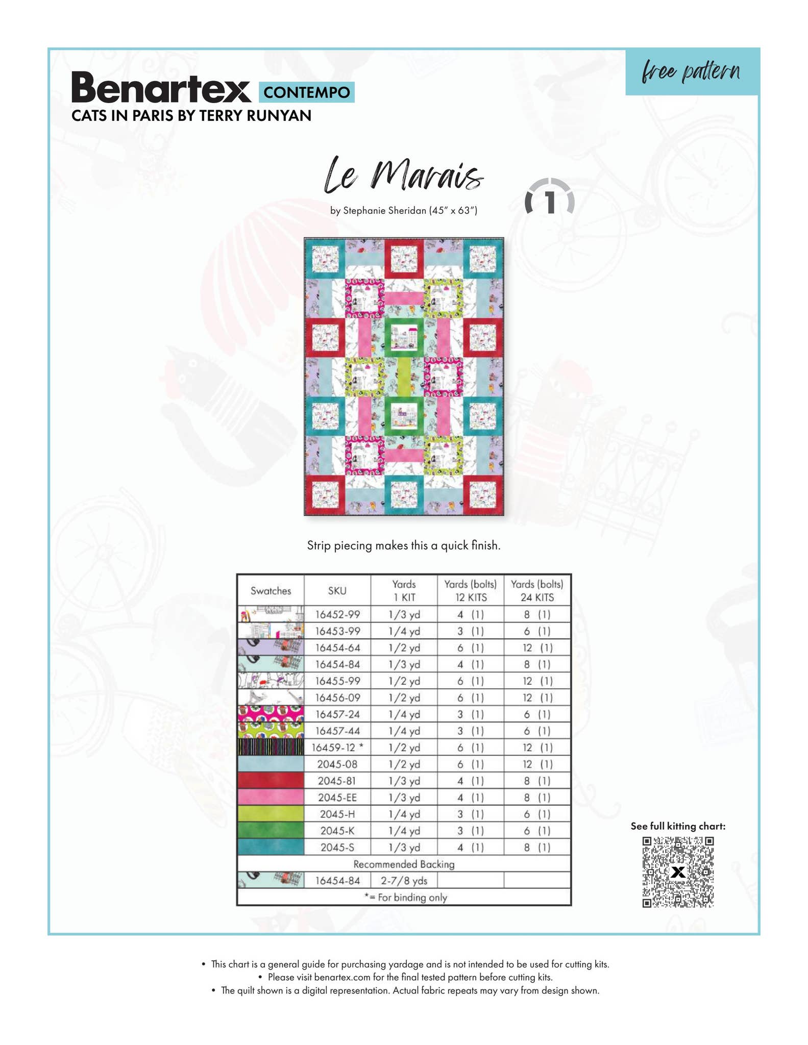 Benartex - Le Marais Free Pattern by EE Schenck Company - Issuu