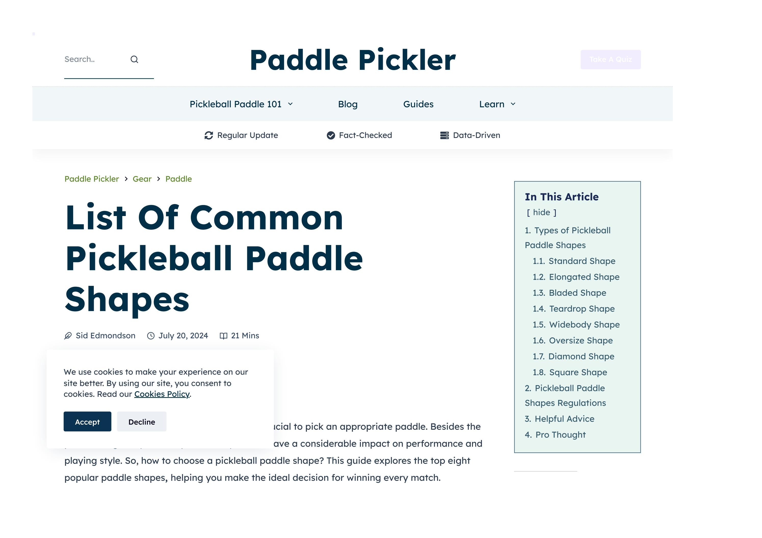 8 Commons Pickleball Shapes - Paddle Pickler by Paddle Pickler - Issuu